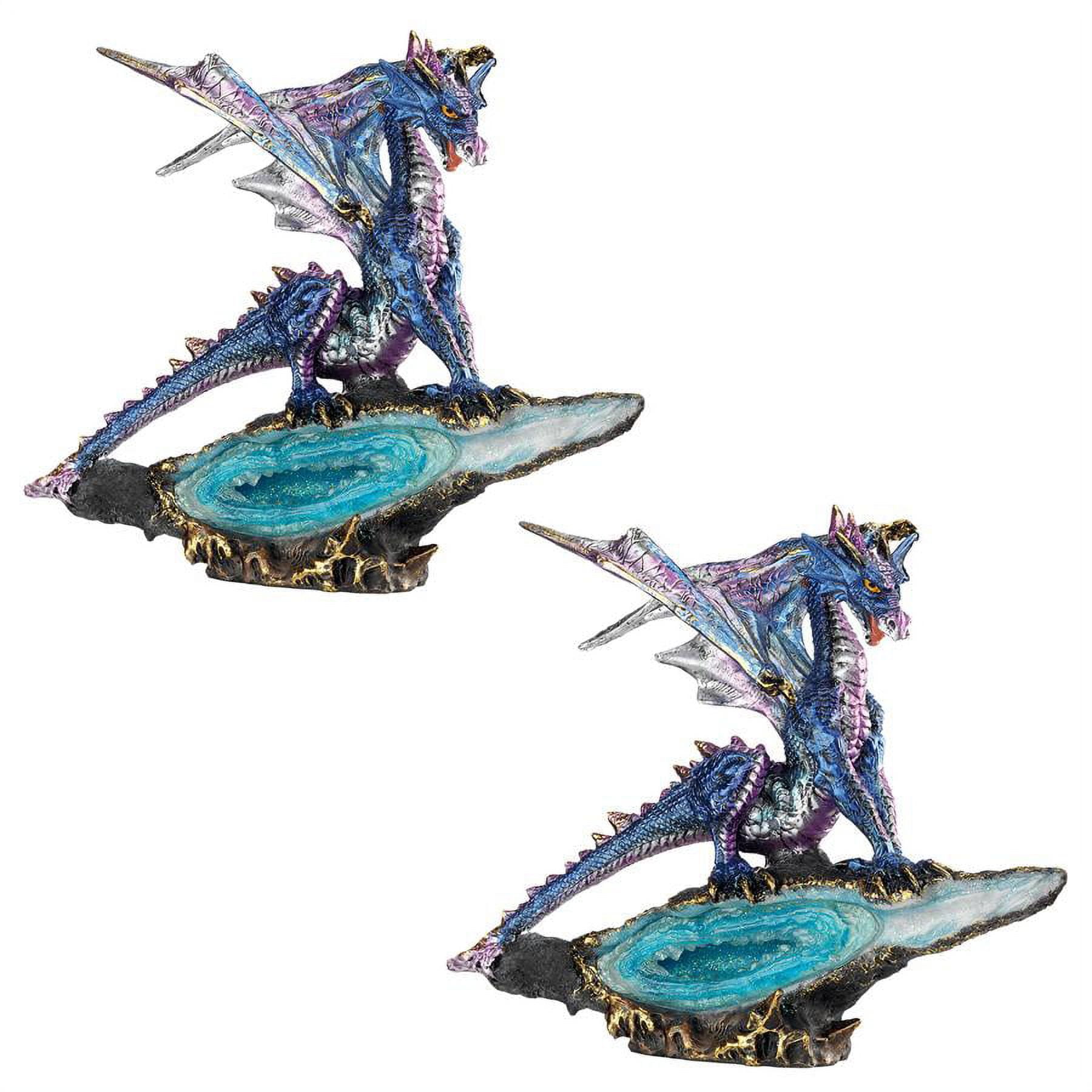 Design Toscano Geode Guardian Gothic Dragon Statue: Set of Two ...