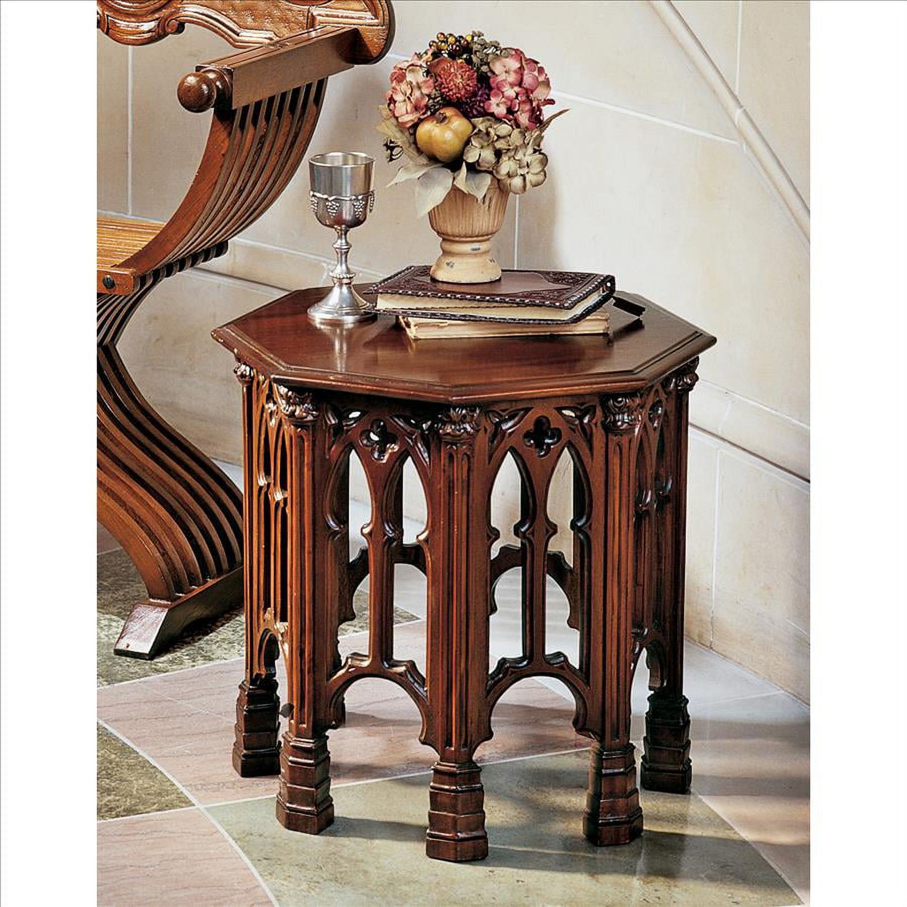 Design Toscano Gothic Revival Octagonal Side Table - Walmart.com