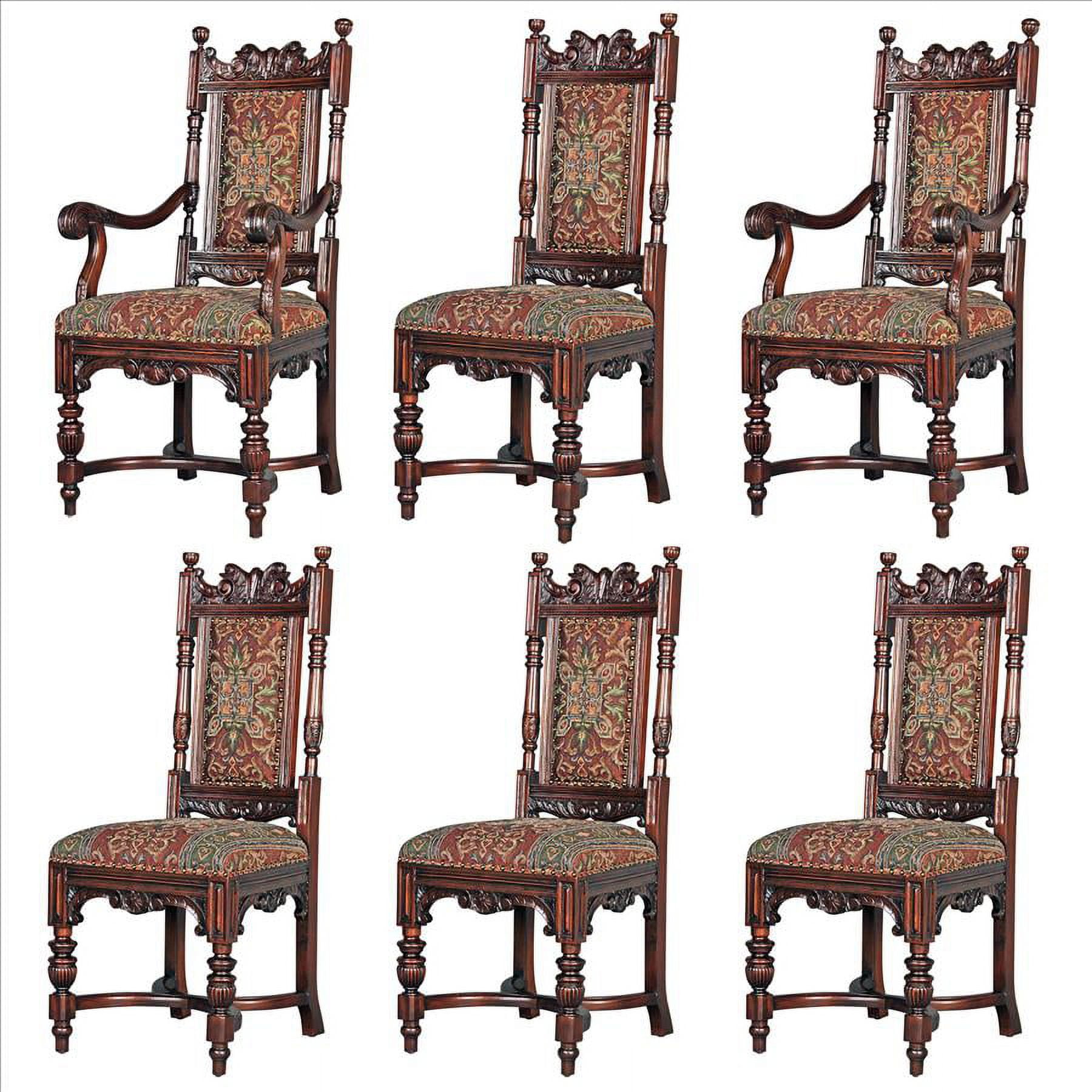 Design Toscano Grand Classic Edwardian Dining Chairs: Set of 6 ...