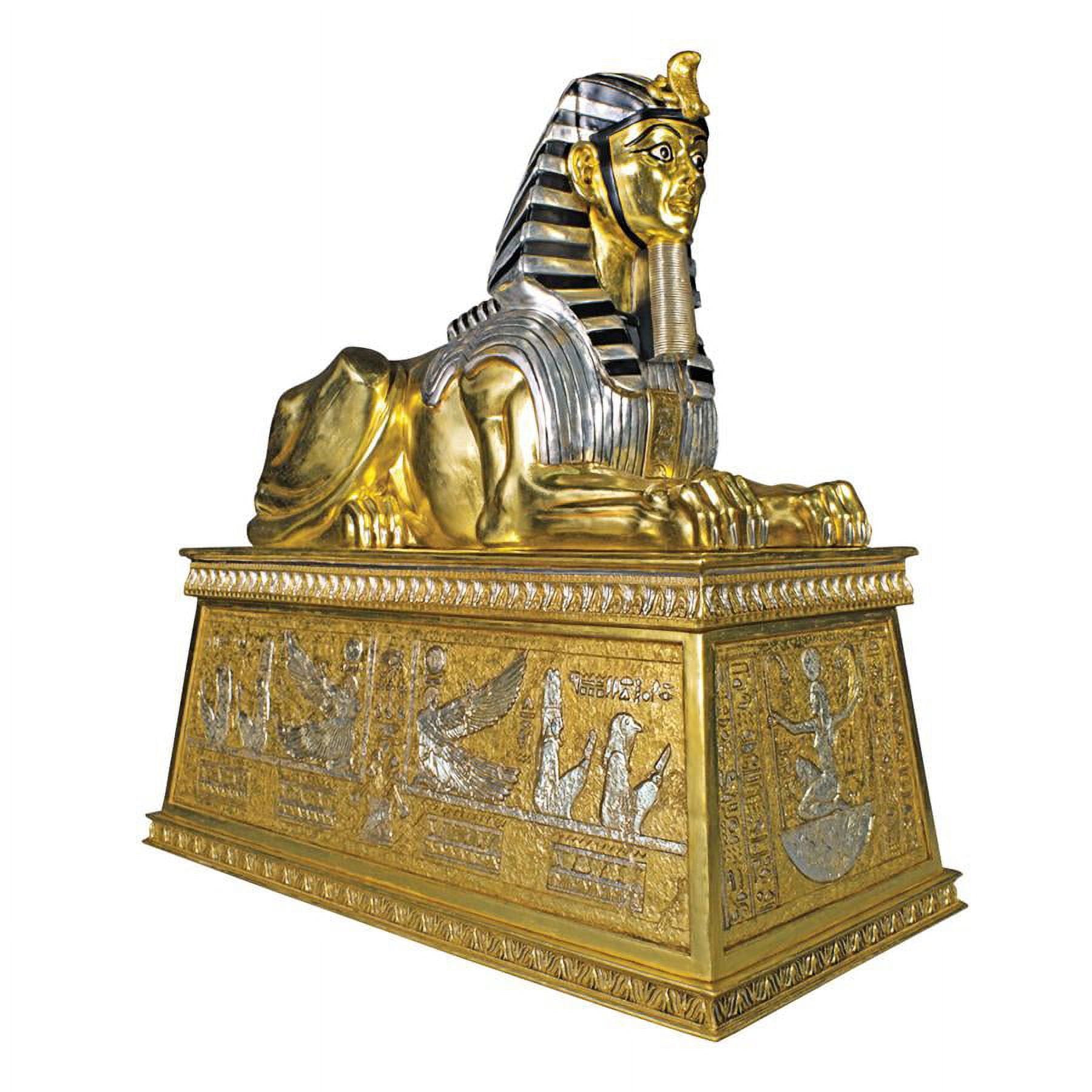 Design Toscano Grand Gilded Sphinx Statue atop a Egyptian Plinth ...