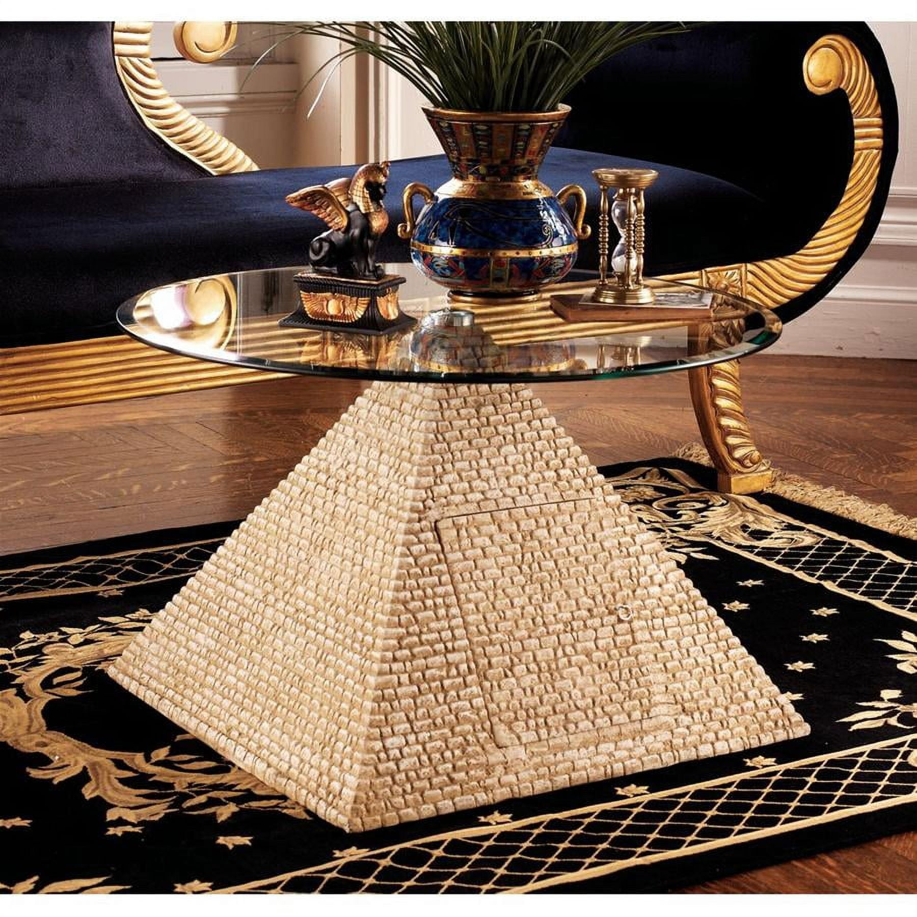 Design Toscano Great Egyptian Pyramid of Giza Sculptural Glass-Topped ...