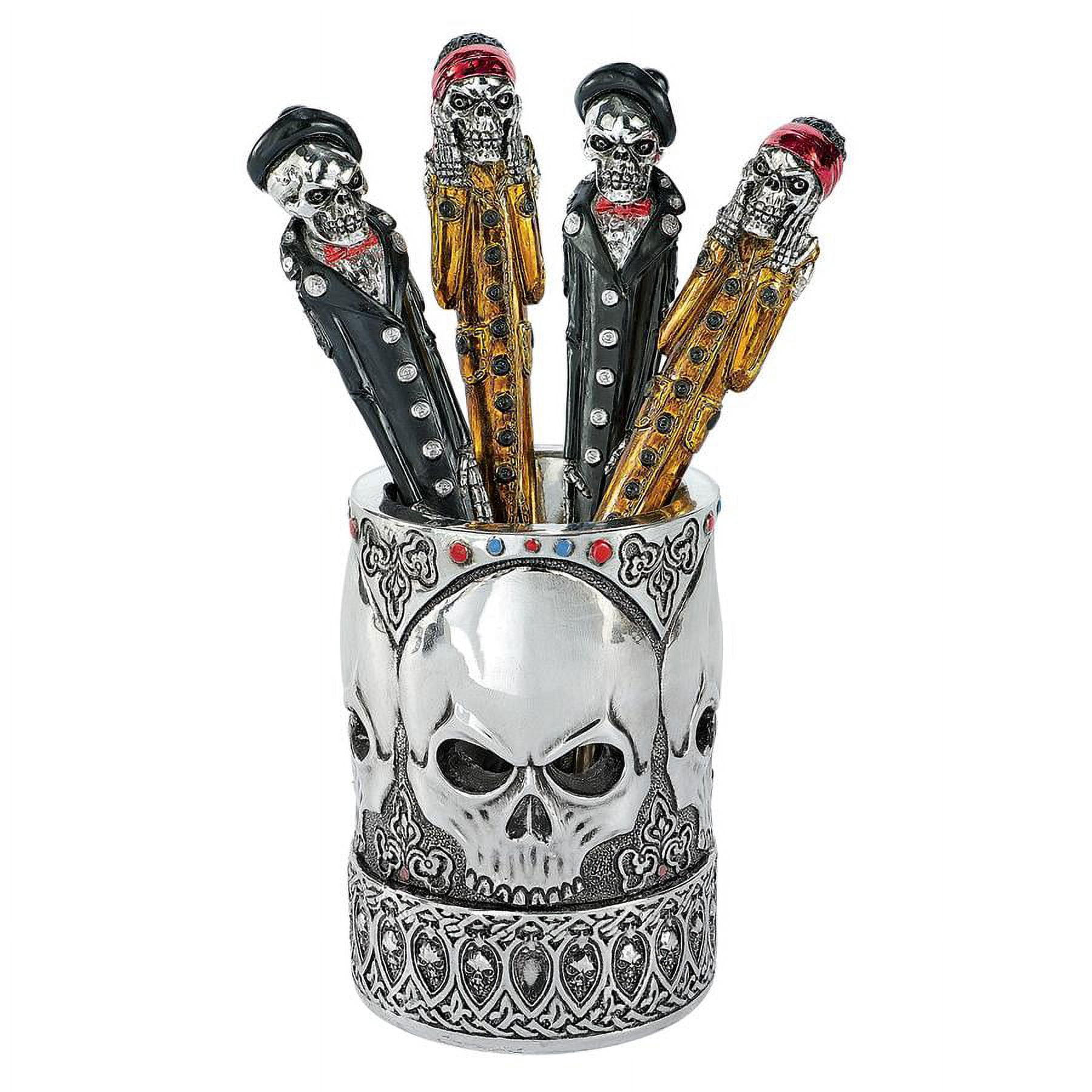 Design Toscano Halloween Gothic Skull Vessel and Pen Set - Walmart.com