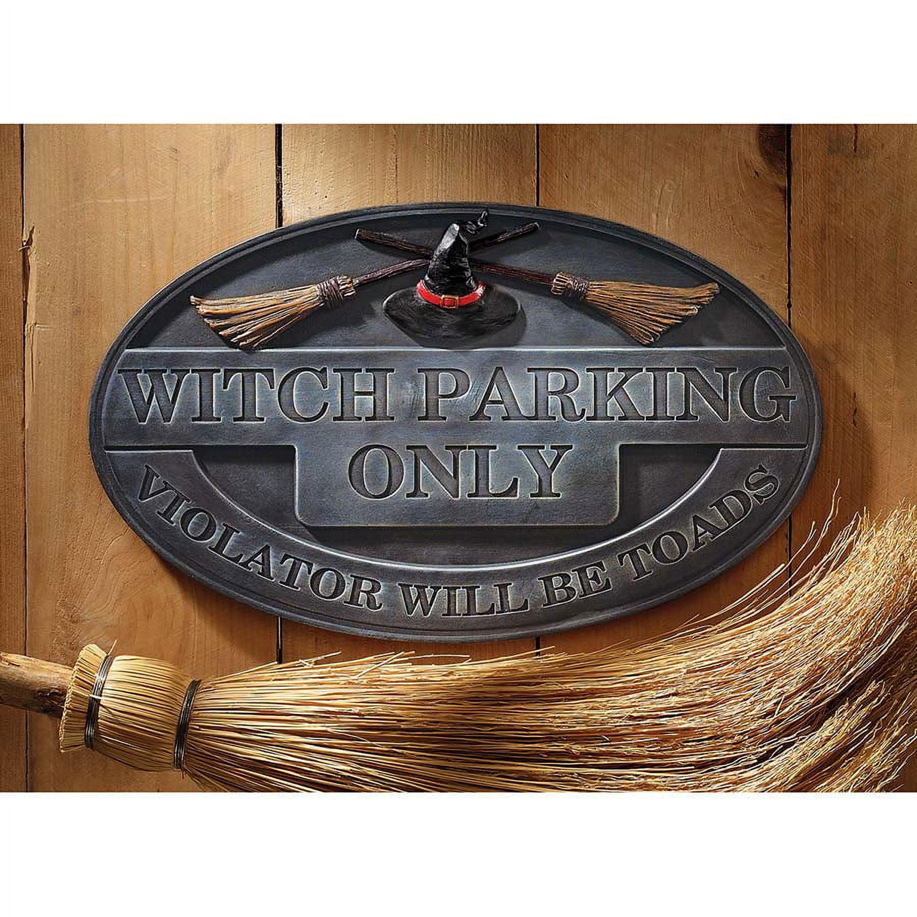 Design Toscano Halloween Witch Parking Sign Wall Sculpture - Walmart.com