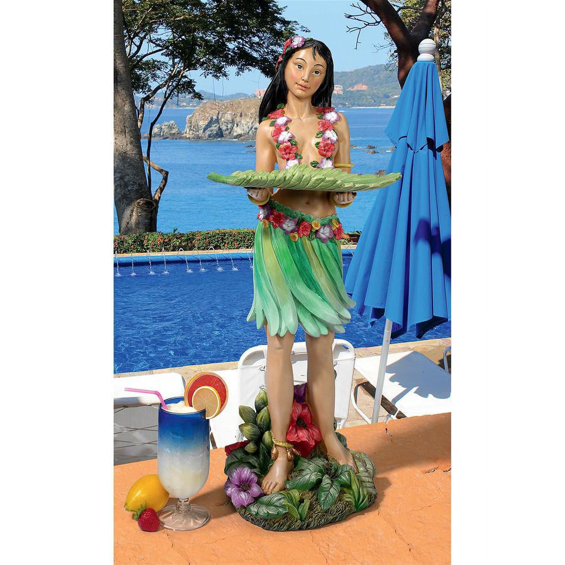 Design Toscano Hawaiian Hula Wahine Serving Table Statue - Walmart.com