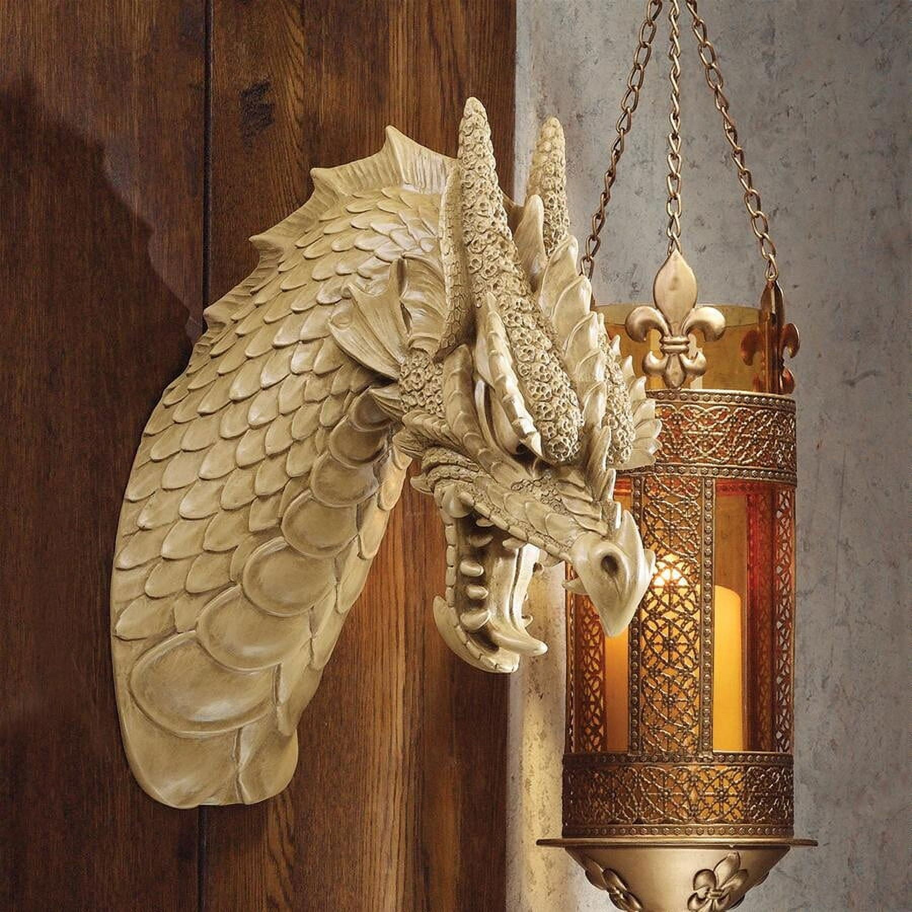 Design Toscano Dragon Wall Sculpture, Gothic Medieval Decor, Mounted ...