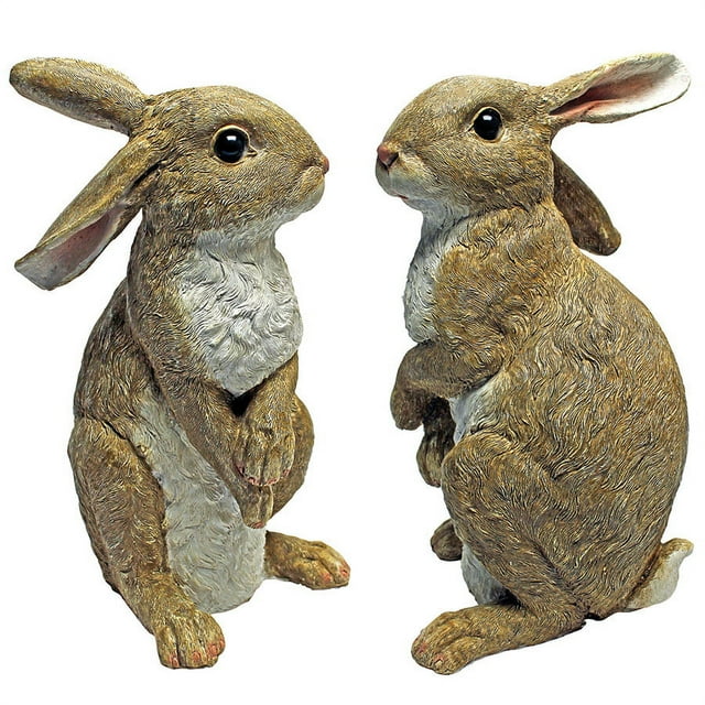 Design Toscano Hopper, the Bunny, Standing Garden Rabbit Statue: Set of ...