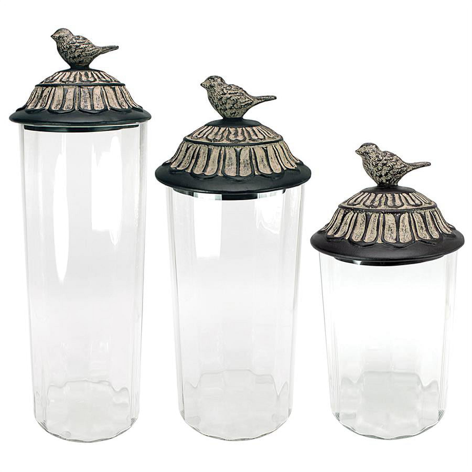 Design Toscano Istu Glass Canisters: Set of Three - Walmart.com