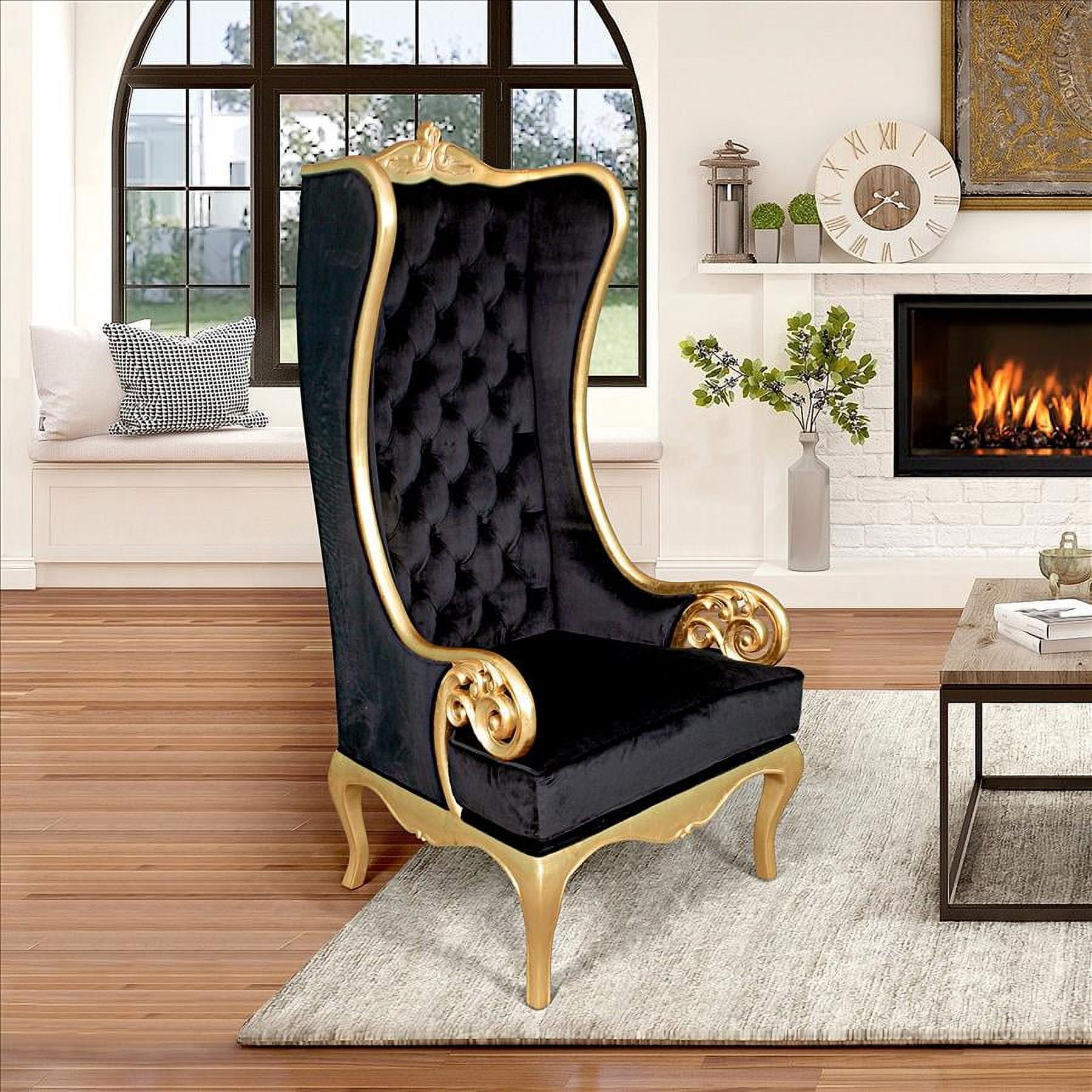 Design Toscano Palazzo Ducale Contemporary Wingback Throne Chair ...