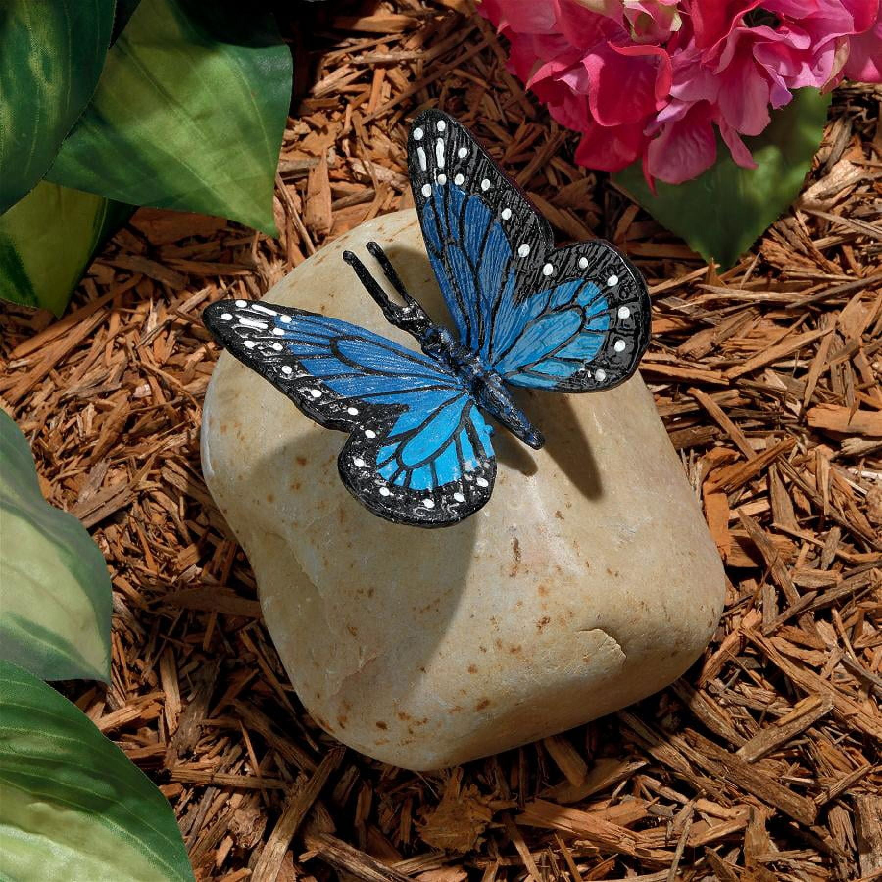 Design Toscano Papilio Ulysses Butterfly on Rock Statue - Walmart.com