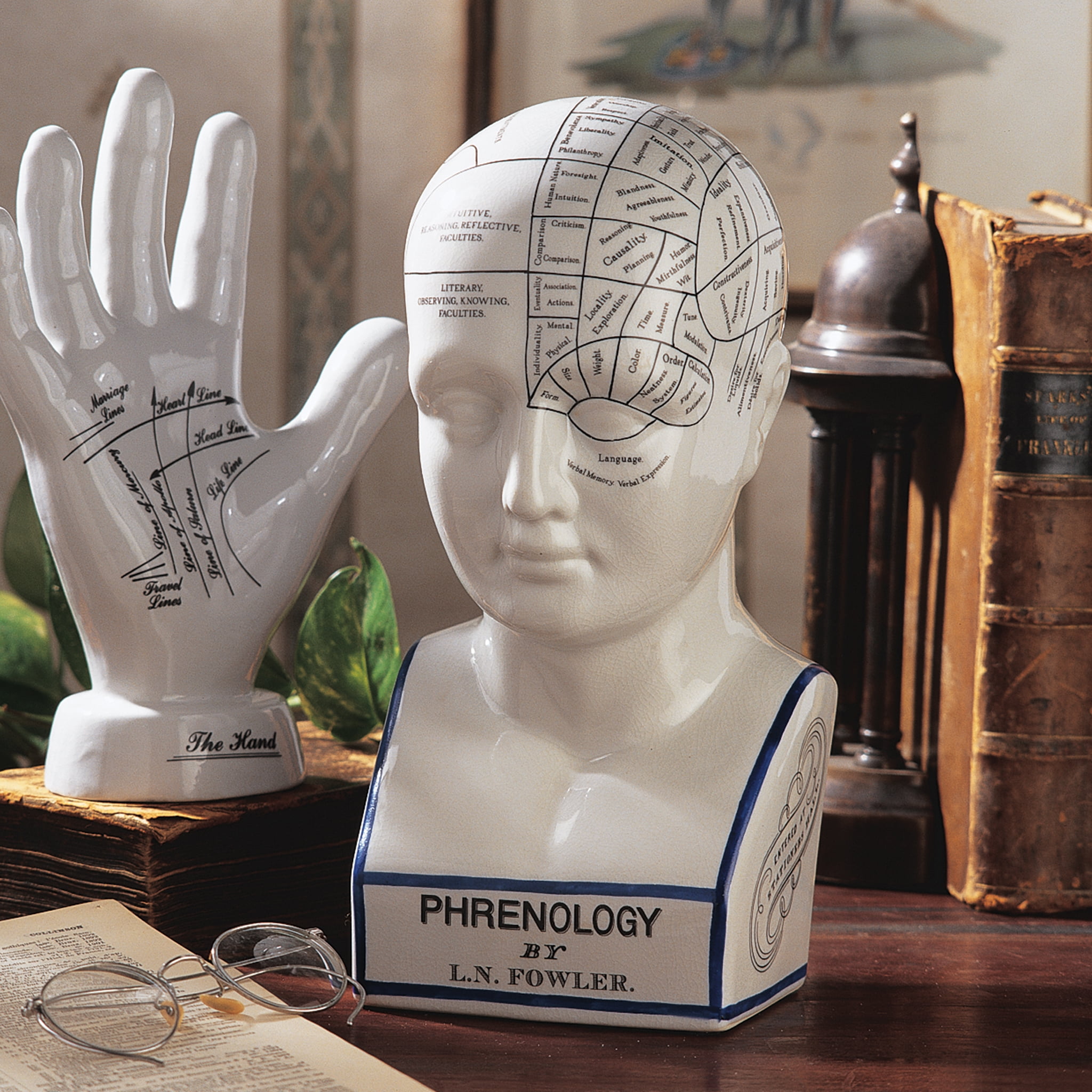 Design Toscano Porcelain Phrenology Head Statue - Walmart.com