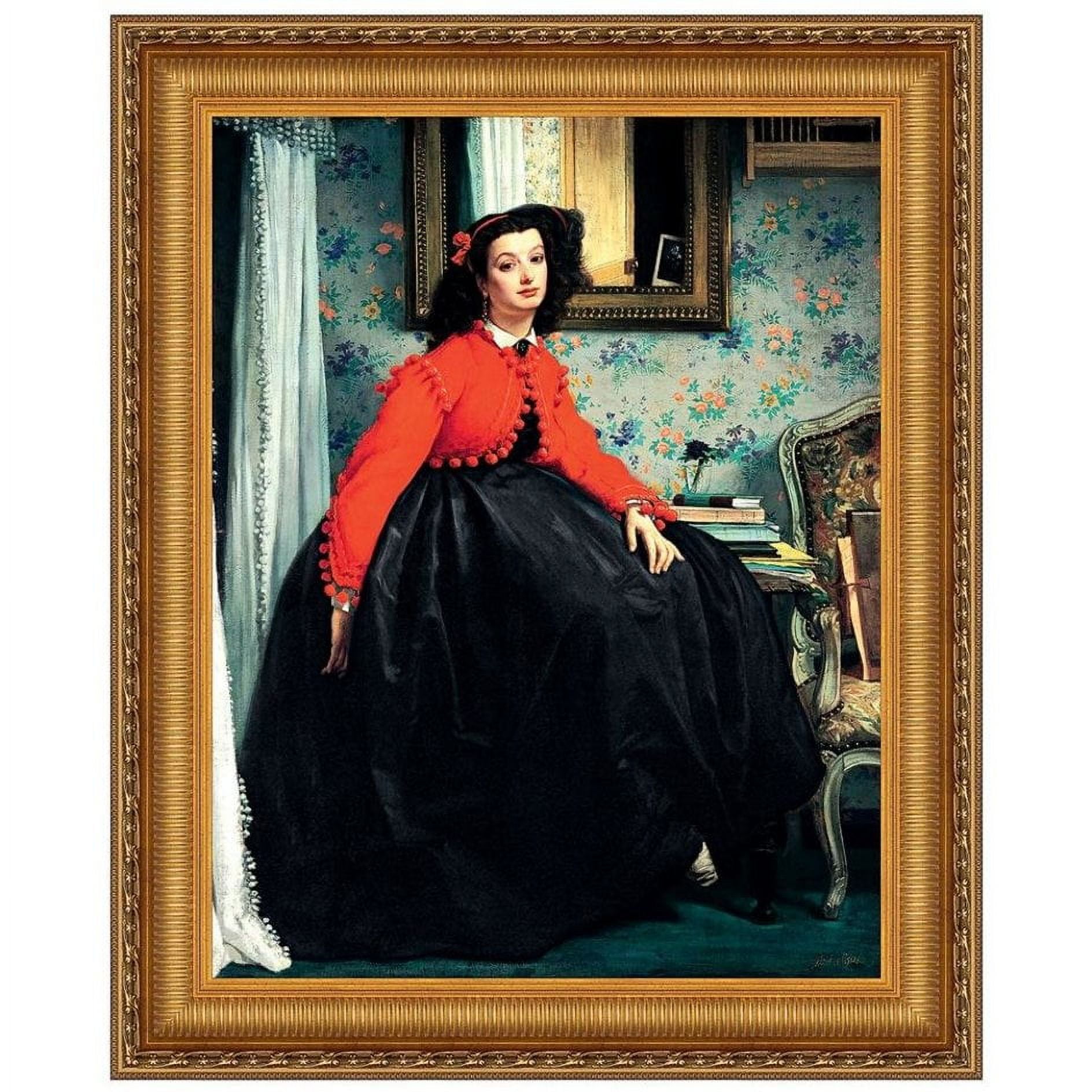 Design Toscano Portrait of Mlle. L.L. Young Framed Canvas Replica ...