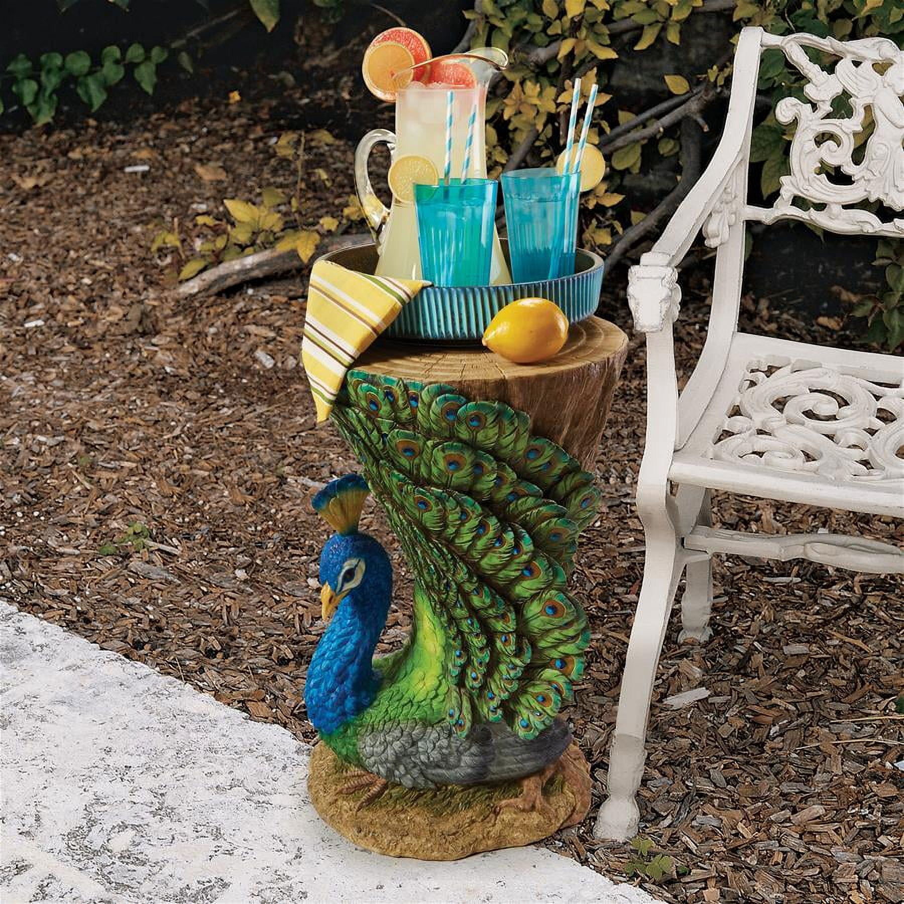 Design Toscano Provocative Peacock Sculptural Garden Table - Walmart.com