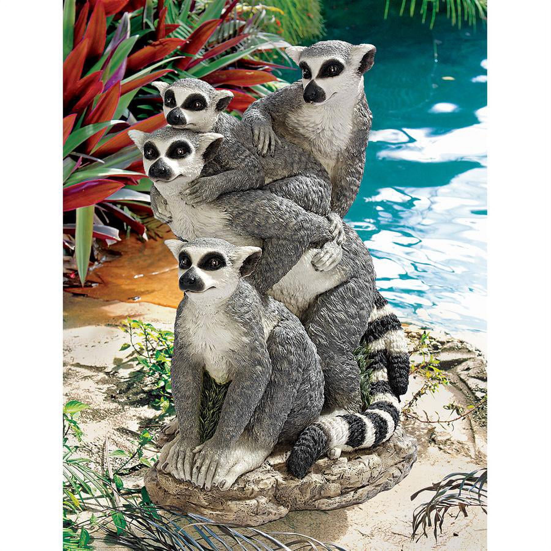 Design Toscano Ring-Tailed Lemur Family Statue - Walmart.com