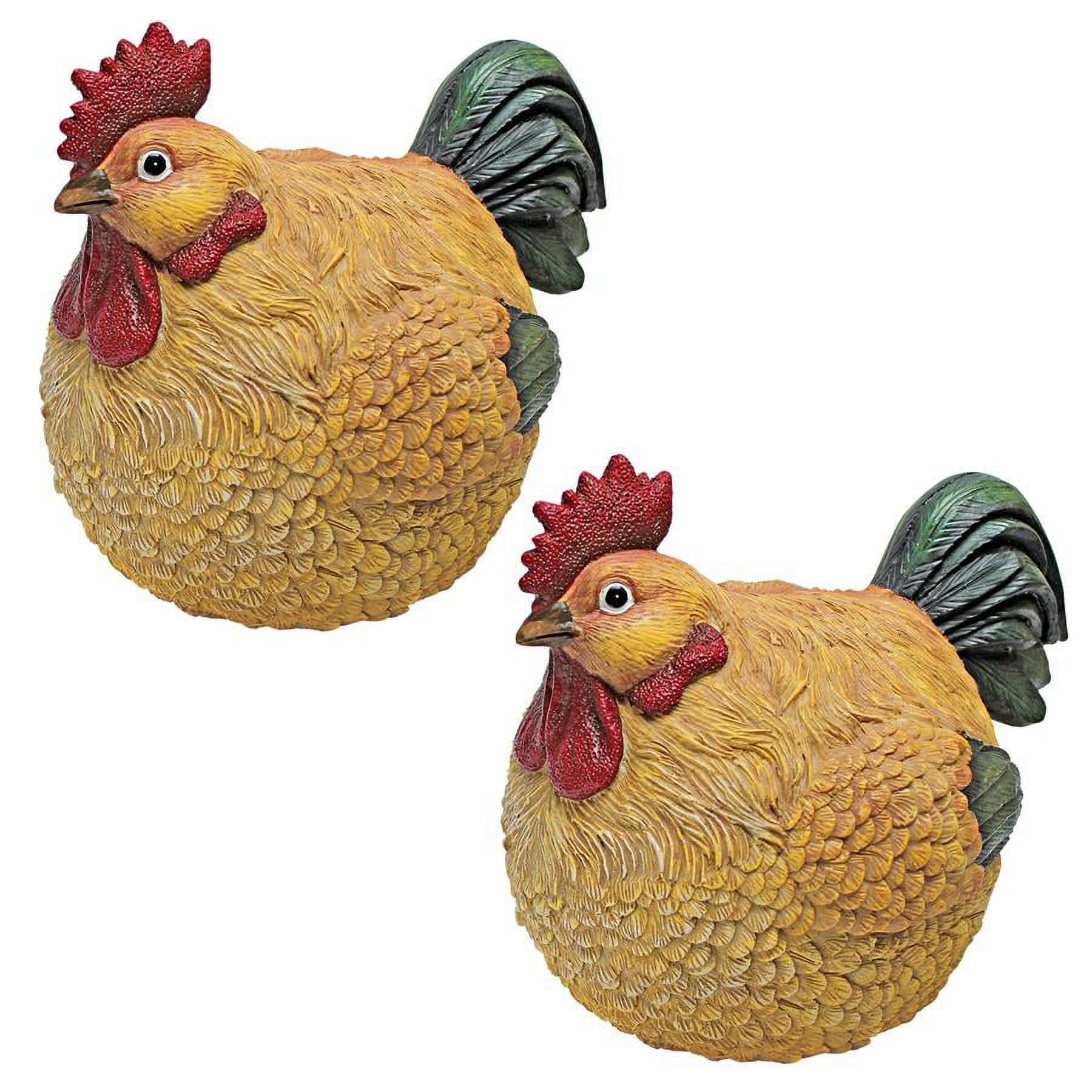 Design Toscano Roly-Poly Ball of Chicken Statues: Set of Two - Walmart.com