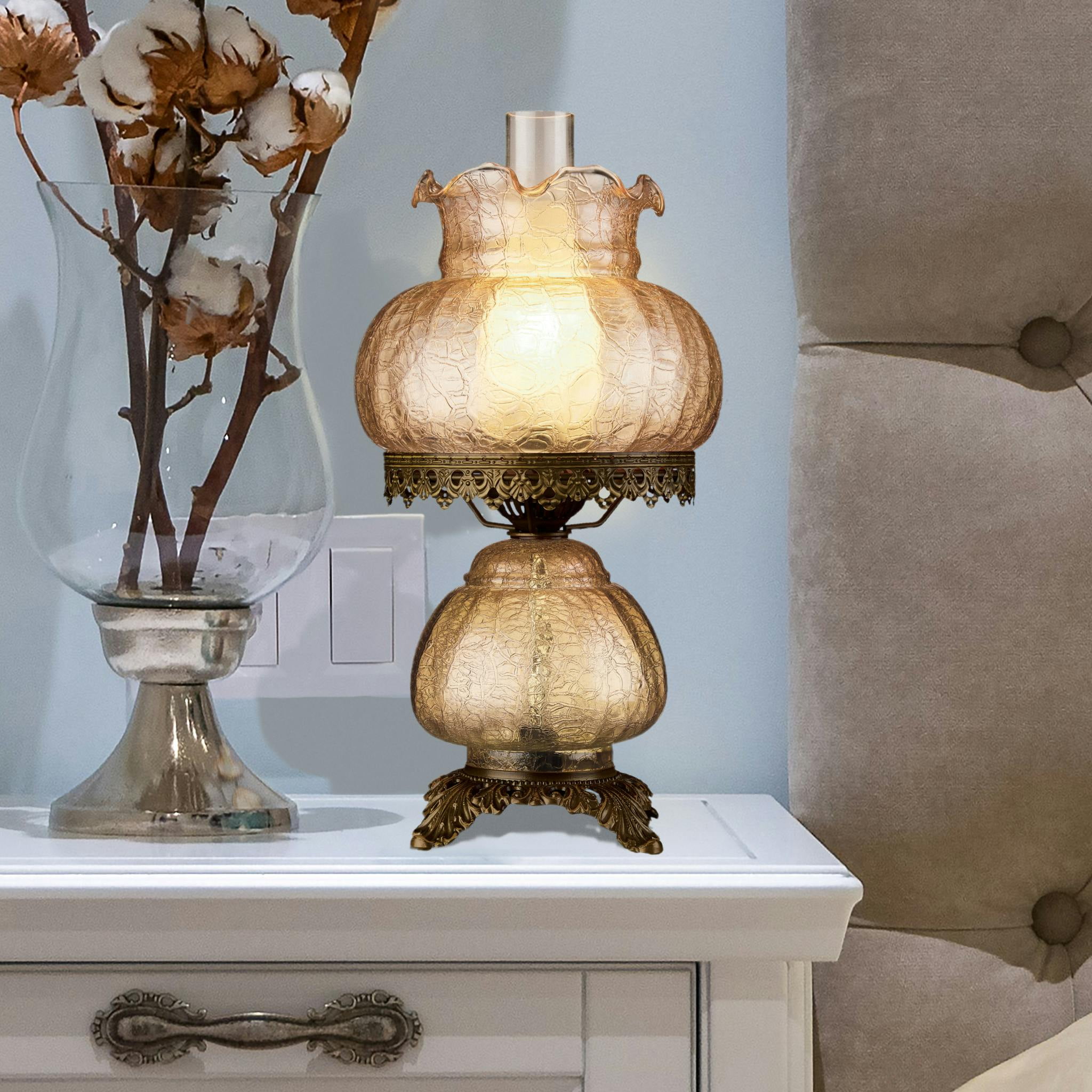 Design Toscano Rose Court Victorian Hurricane Lamp, Hand-Crafted, 60W ...