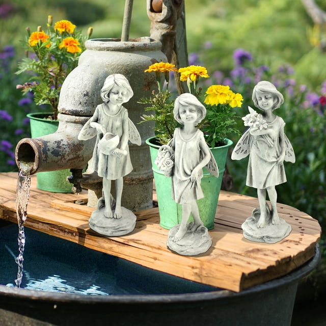 Design Toscano Rose Garden Fairy Statues: Set of Three - Walmart.com