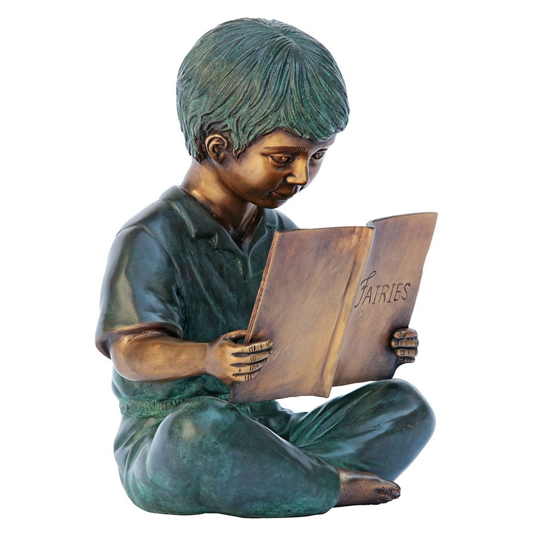 Design Toscano Story Book Boy Bronze Garden Statue - Walmart.com