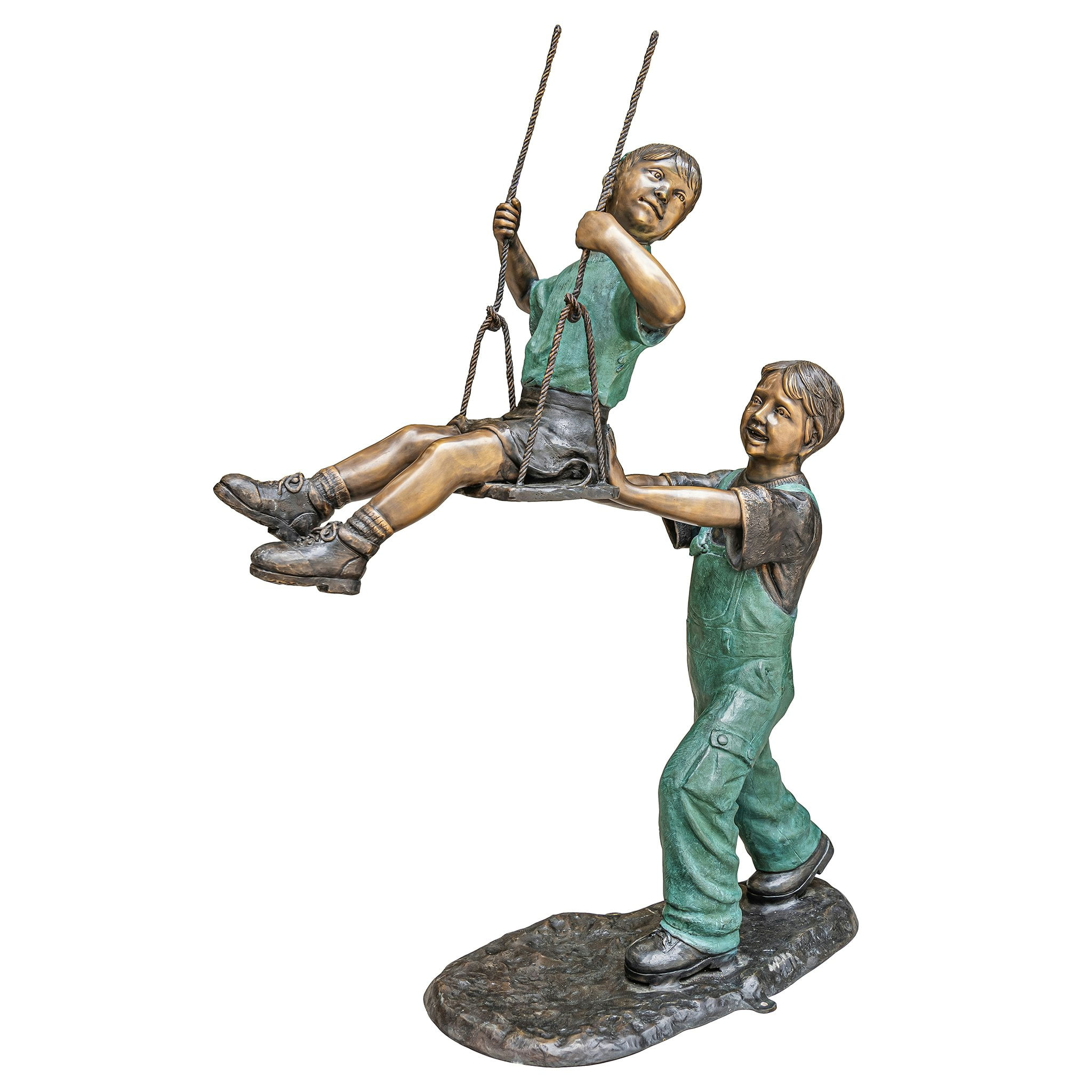 Design Toscano Swinging Children Cast Bronze Garden Statue - Walmart.com