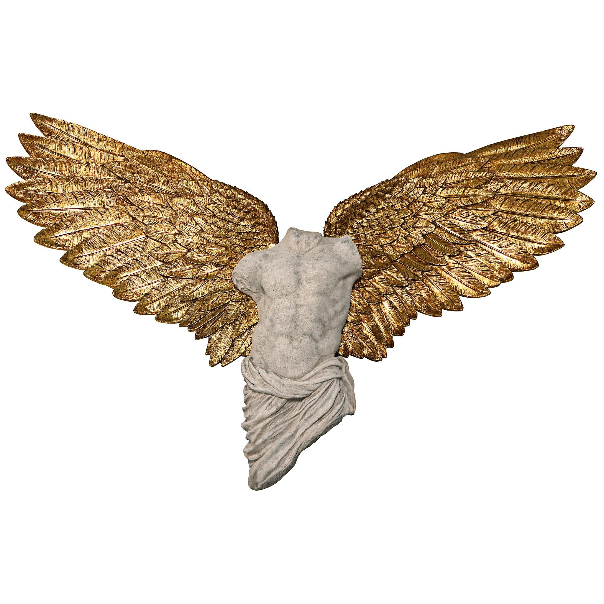 Design Toscano Take Flight Classical Male Torso Angel Wing Wall ...