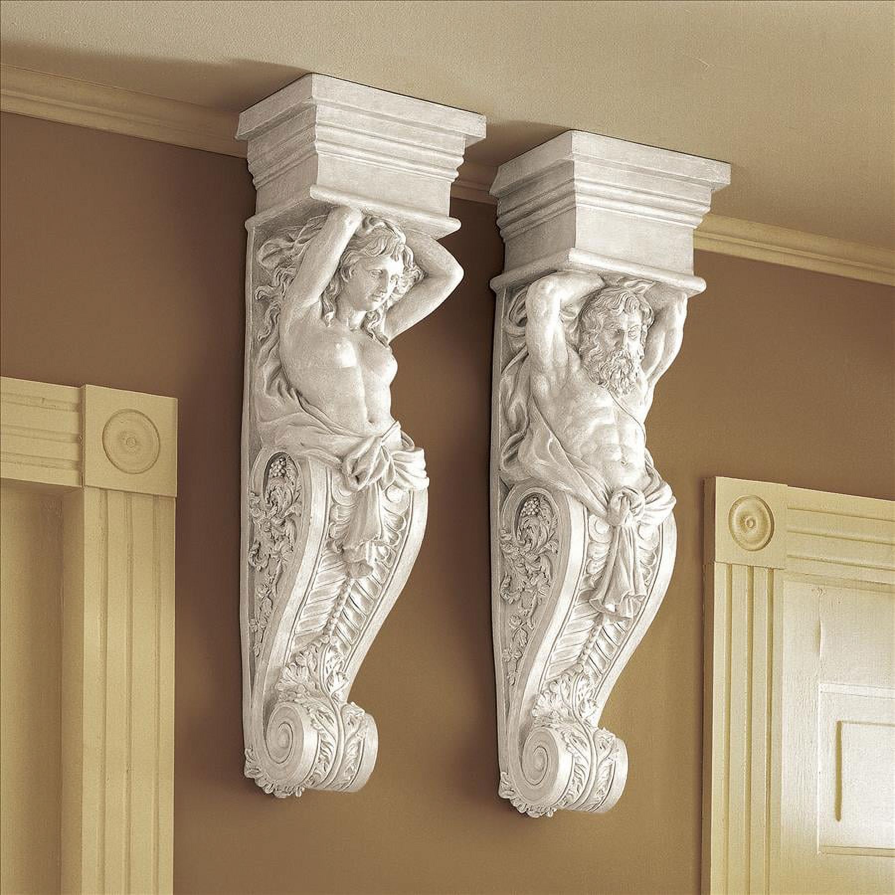 Design Toscano Telamon & Caryatid Wall Sculptures: Set of Two - Walmart.com