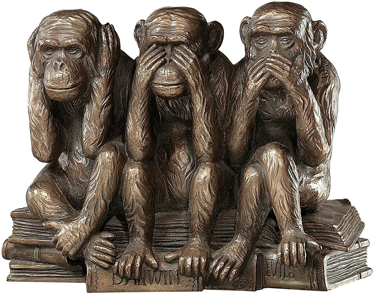 Design Toscano The Hear-No, See-No, Speak-No Evil Monkeys Statue ...