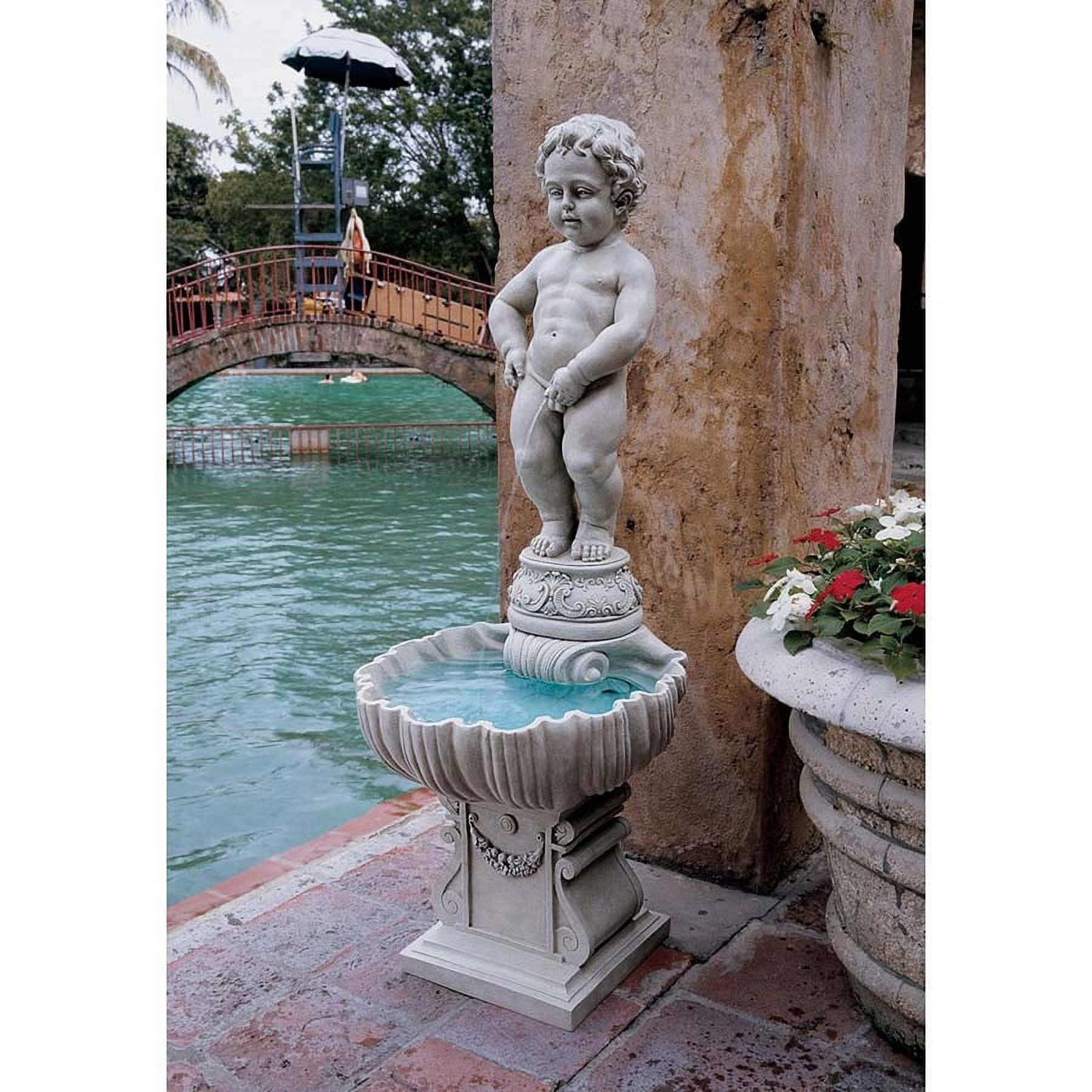 Design Toscano The Peeing Boy of Brussels Sculptural Fountain with ...