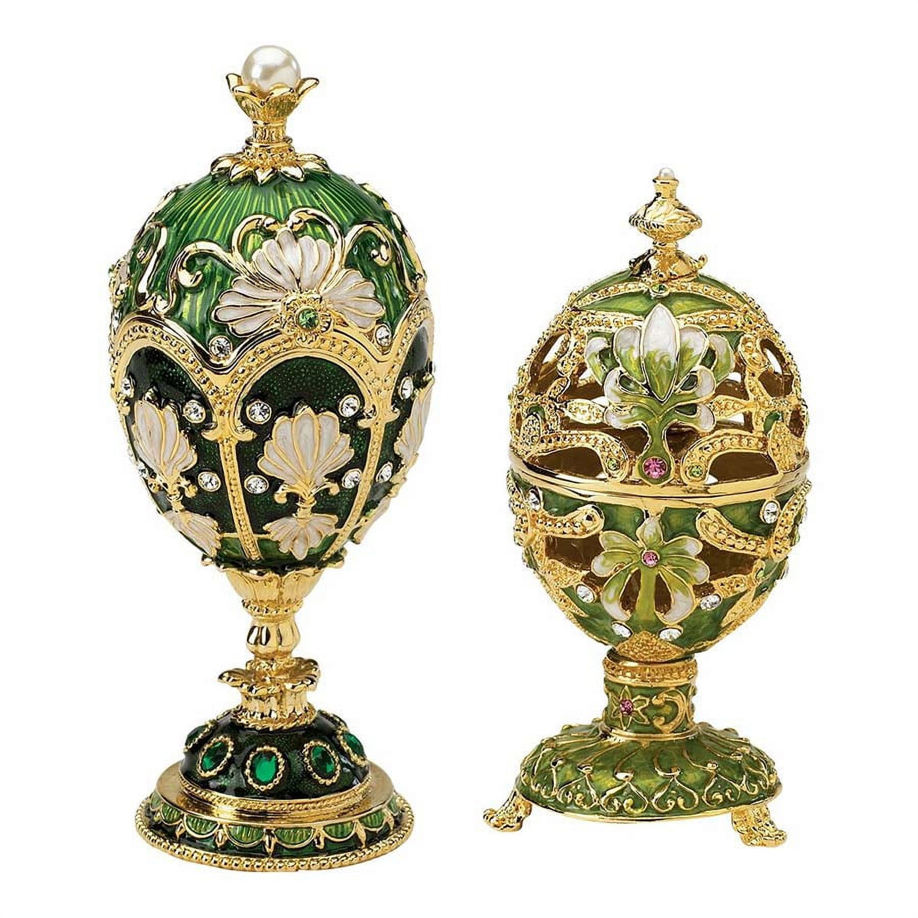 Design Toscano The Petroika Collection Enameled Eggs: Set of Elena ...