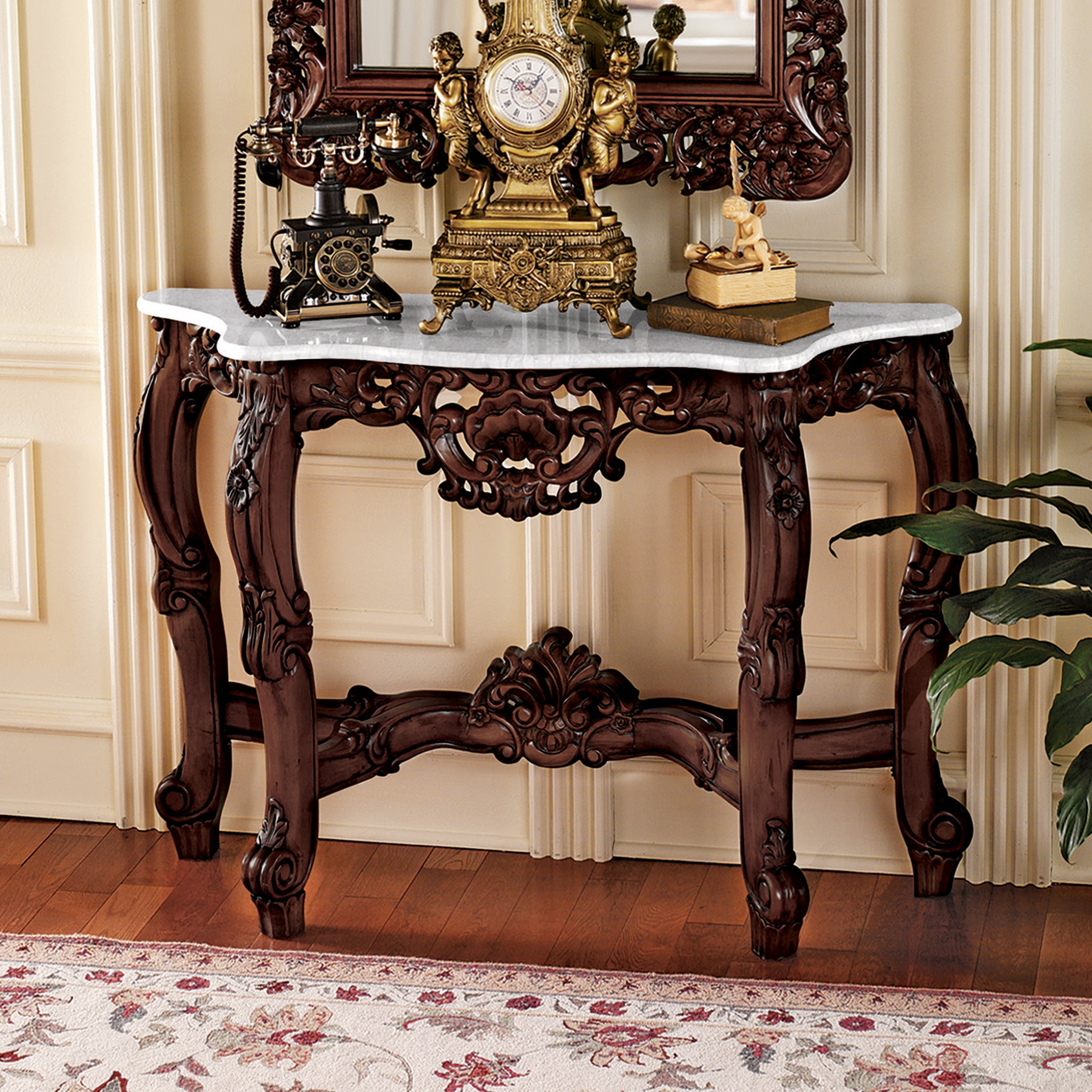 Design Toscano The Royal Baroque Marble-Topped Console Table - Walmart.com
