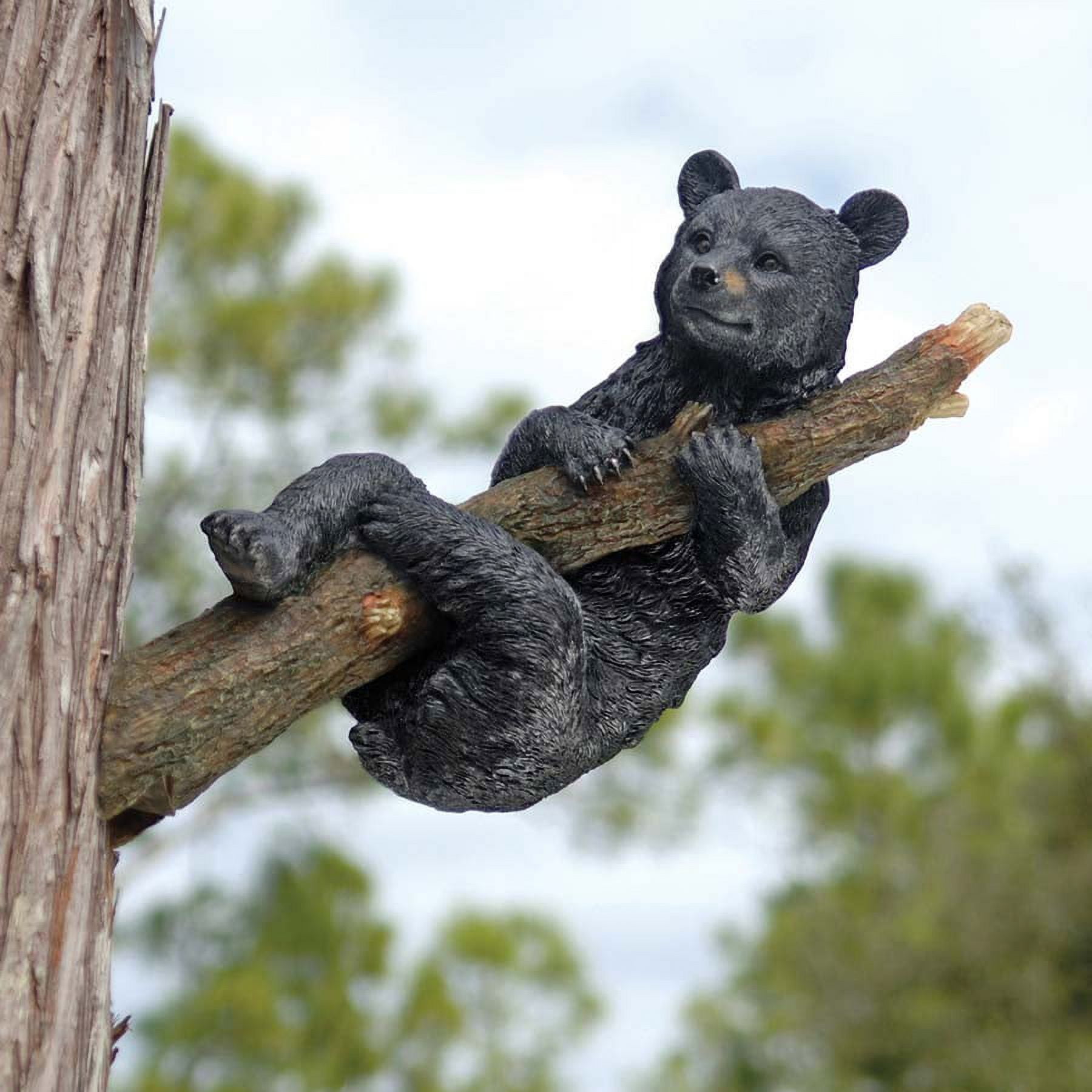 Design Toscano Up a Tree Hanging Black Bear Cub Sculpture: Hanging Bear ...