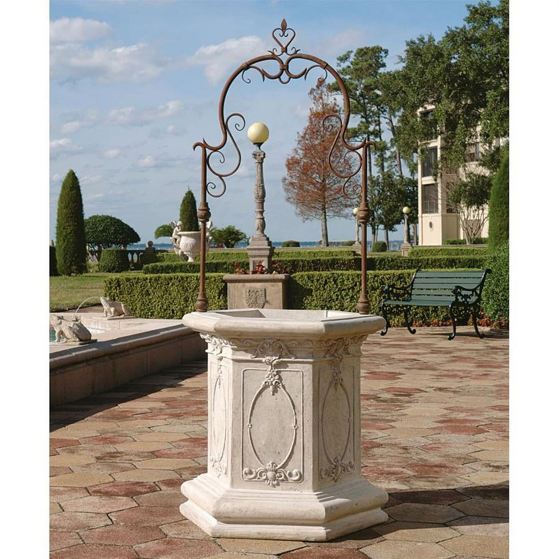 Design Toscano Architectural Garden Well, Outdoor Yard Decor with Resin ...