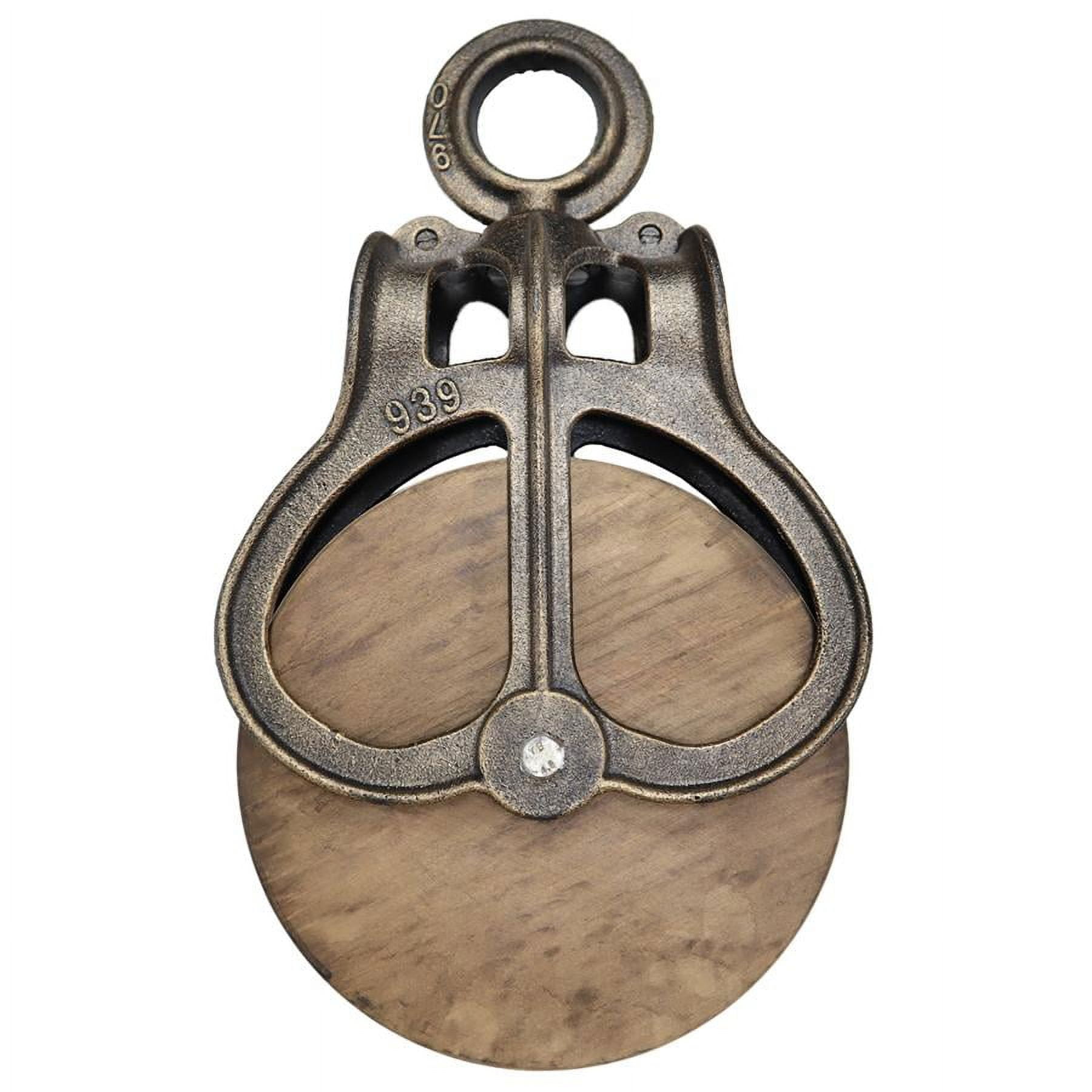 Design Toscano Vintage-Style Cast Iron and Wood Wheel Farm Pulleys ...