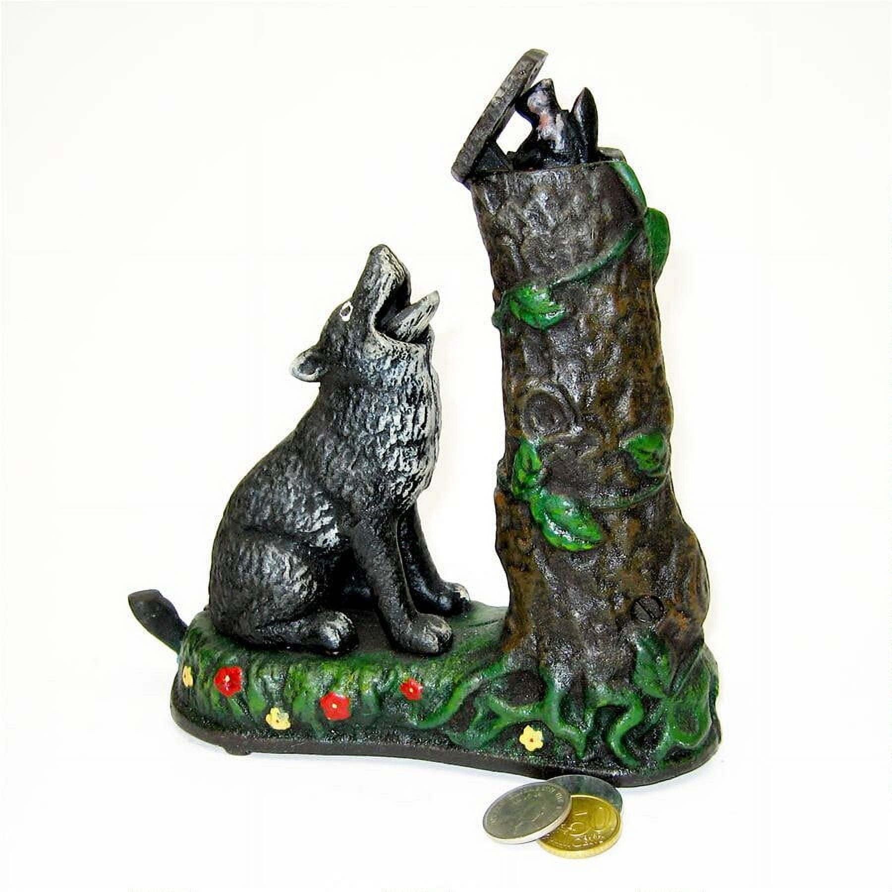 Design Toscano Wolf and Squirrel Collectors' Die Cast Iron Mechanical ...