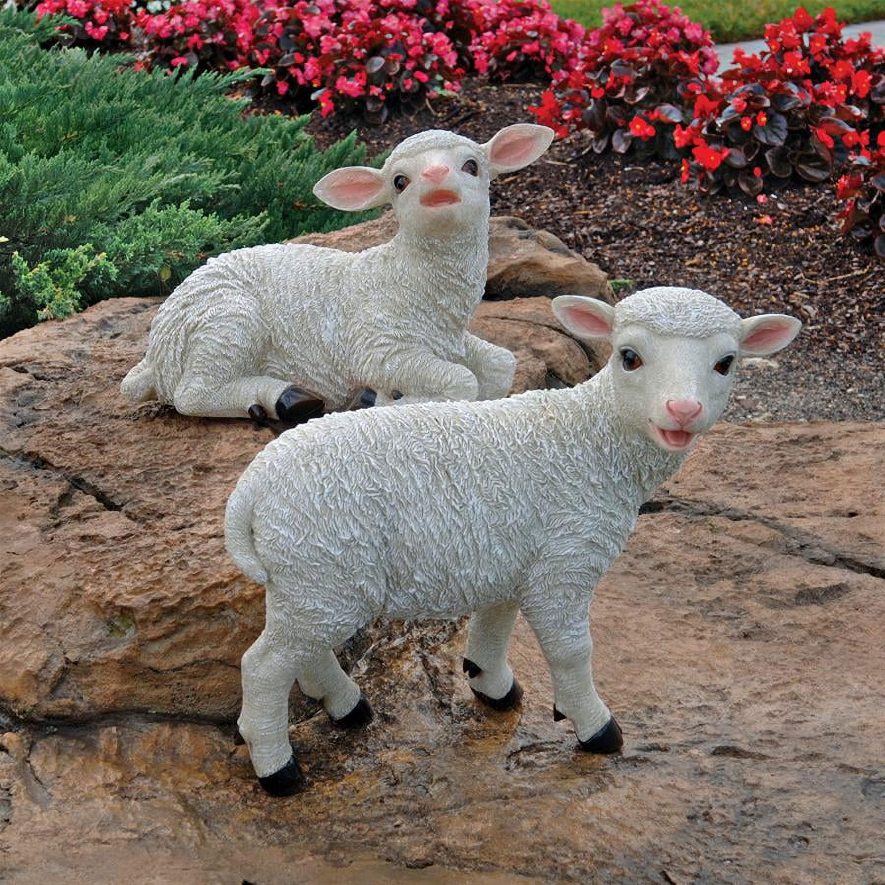 Design Toscano Yorkshire Lamb Garden Farm Animal Statues, 15 Inch, Set ...