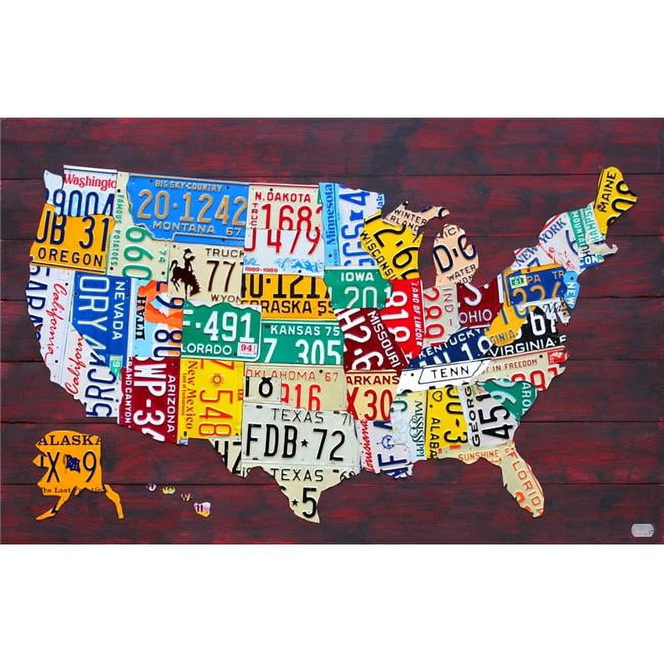 Design Turnpike License Plate Map of The United States Poster Print by ...