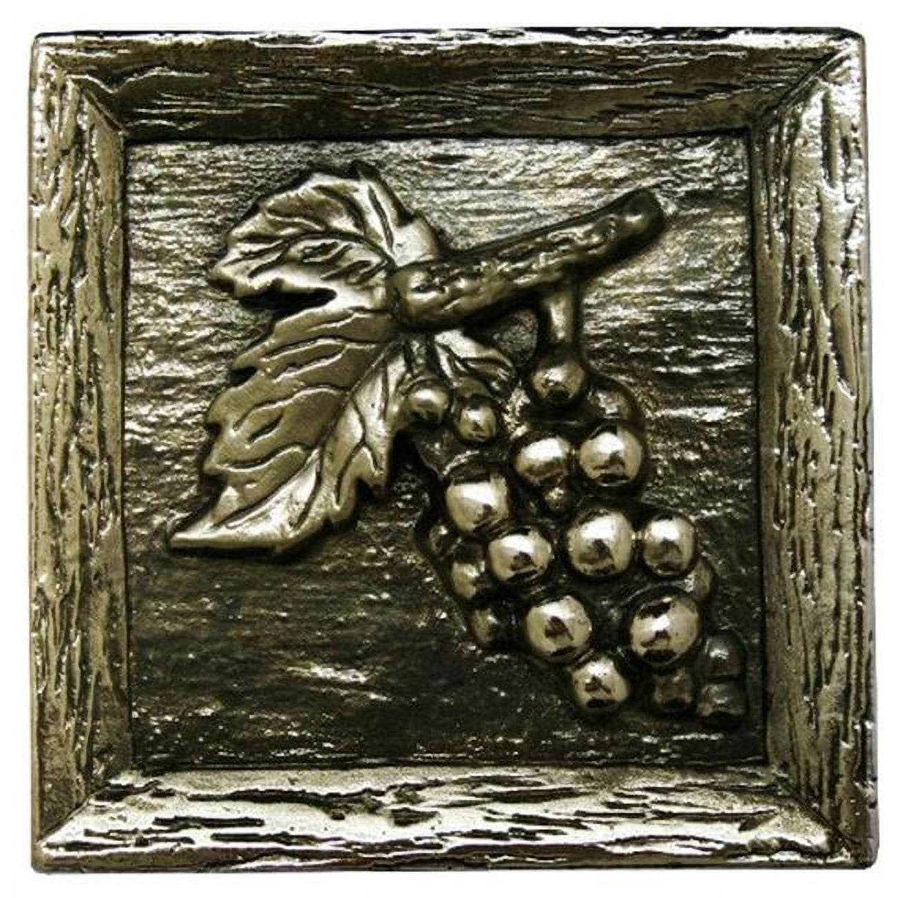 Design Tuscany DT-17-313S Mediterranean Grapes Tile, Silver - Pack of ...