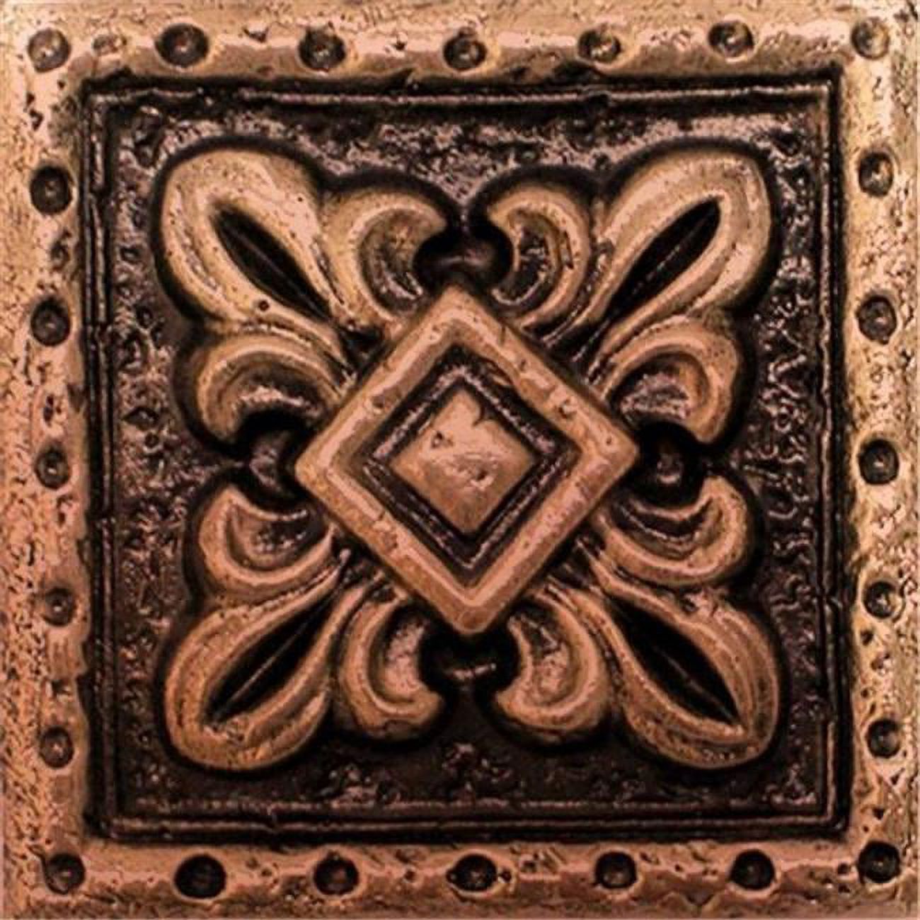 Design Tuscany DT-17-514C Mediterranean Fleur De Liz Tile 1, Copper ...