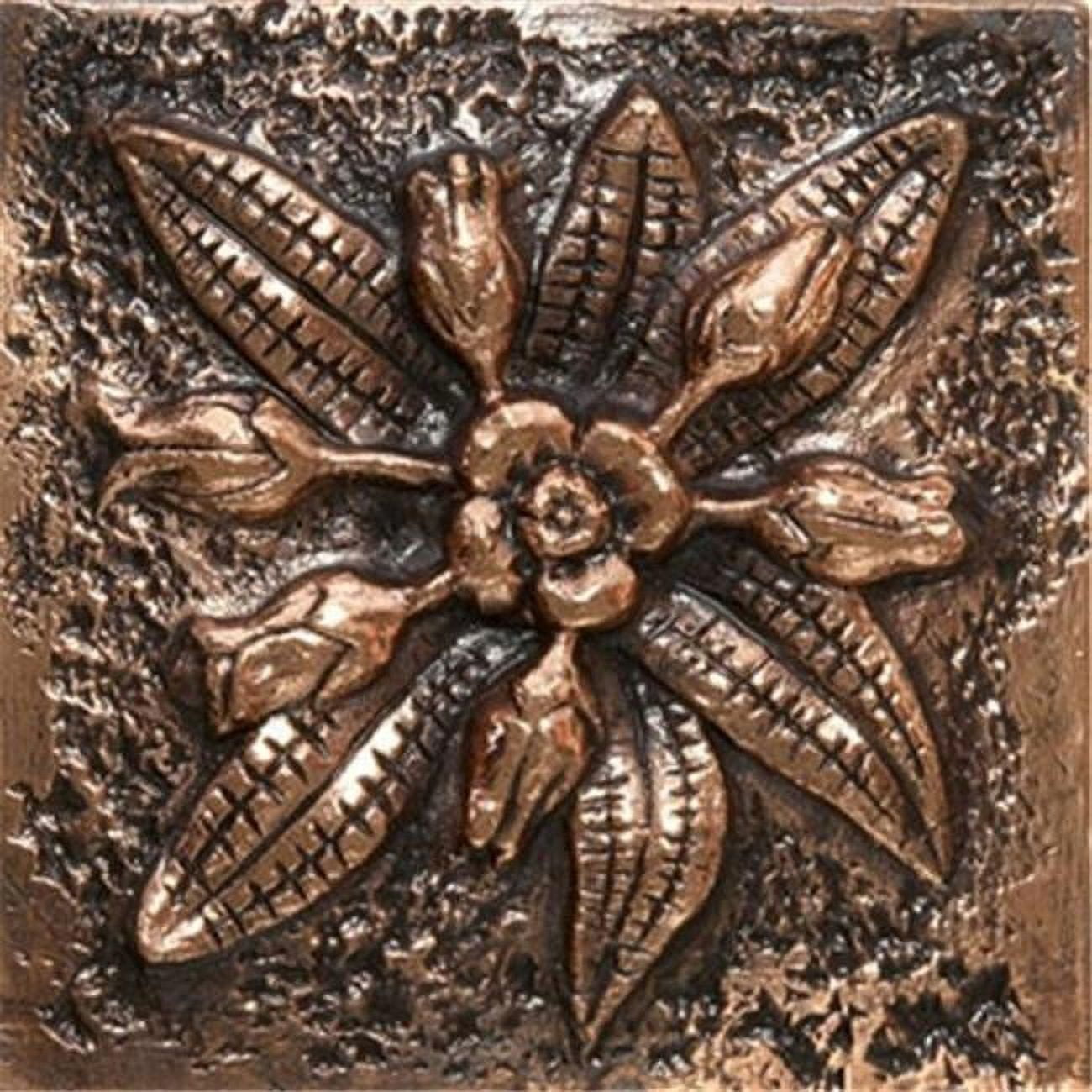Design Tuscany Mediterranean Flower Tile 4 - Silver - Pack of 12 ...