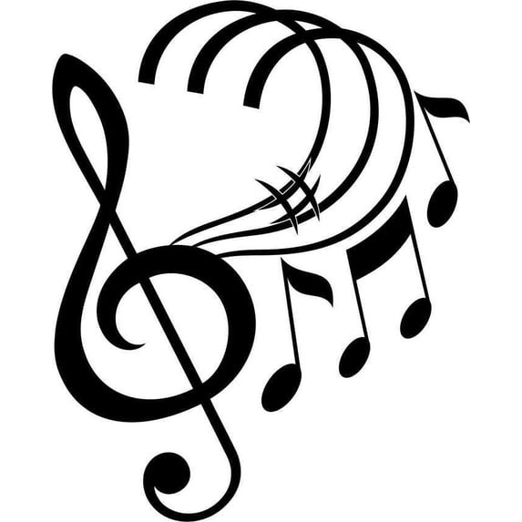 Design With Vinyl Artwork music Music Notes Song Treble (G2) G-Clef ...