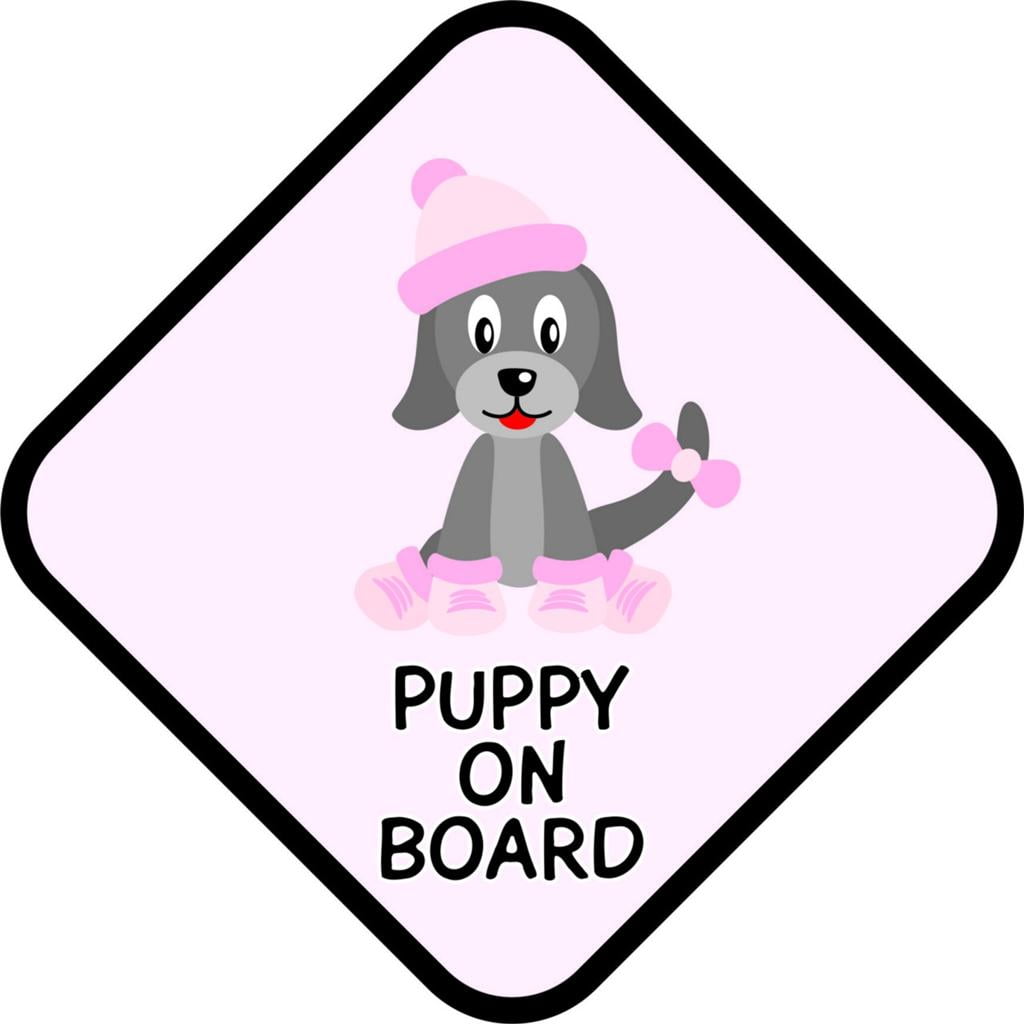 Design With Vinyl Puppy On Board 5 Artwork dog Window Sign For Car ...