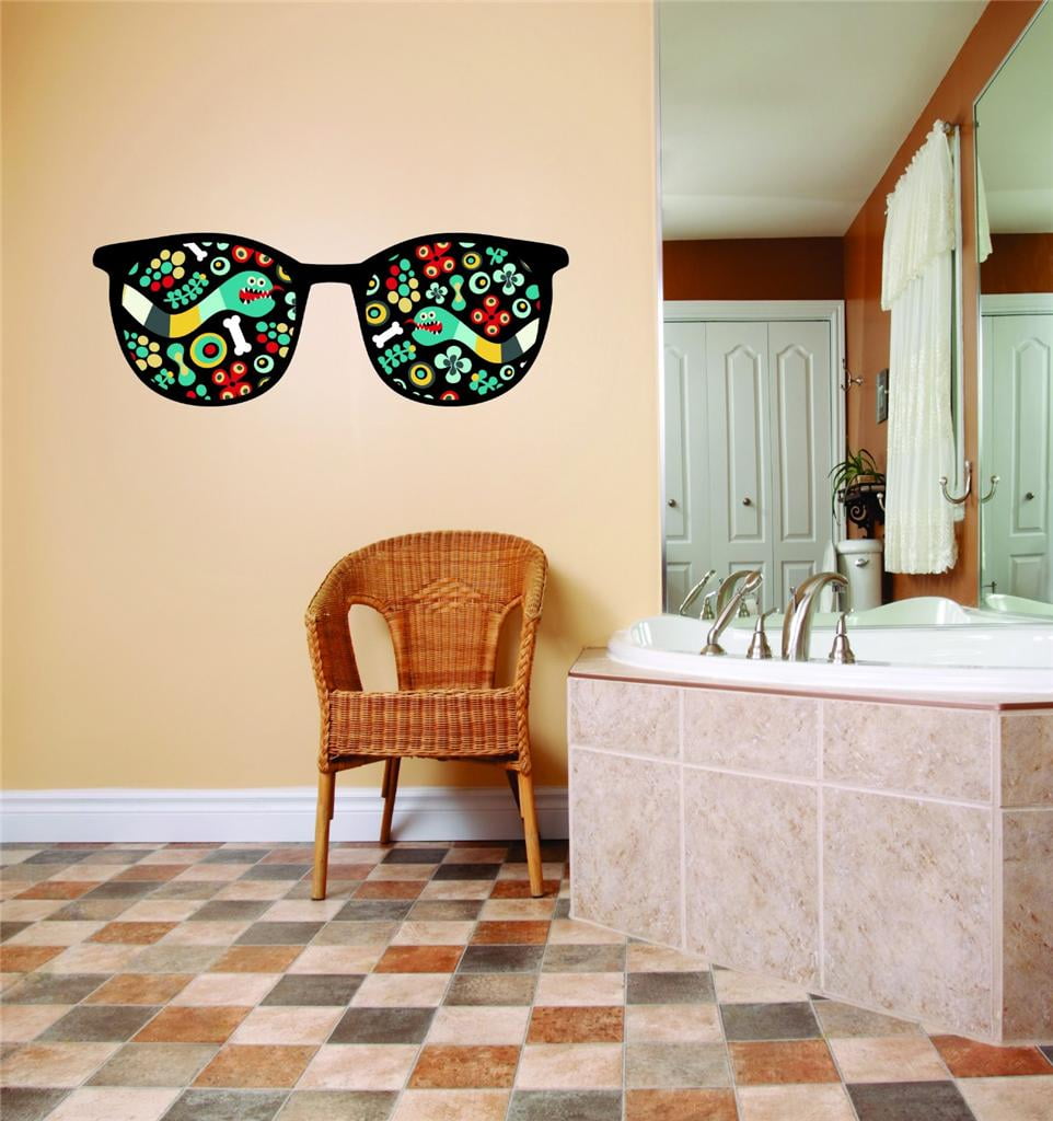 Design With Vinyl Artwork Fancy Sunglasses Snake Design Art Deco Wall ...