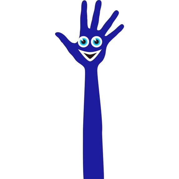 Design With Vinyl Artwork Funny Long Arm With A Smily Face In The Hand Wall Decal for Children ...