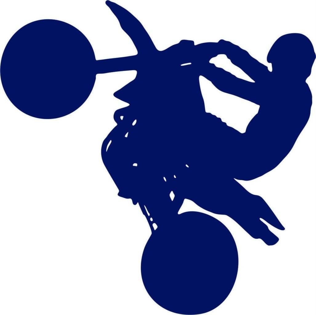 Design With Vinyl Artwork Motorcycle Doing A Wheelie Stunt Bike Trick ...