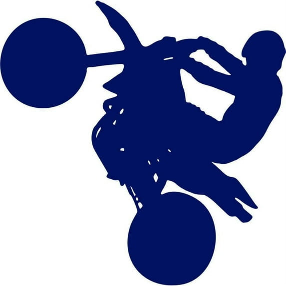 Design With Vinyl Artwork Motorcycle Doing A Wheelie Stunt Bike Trick ...