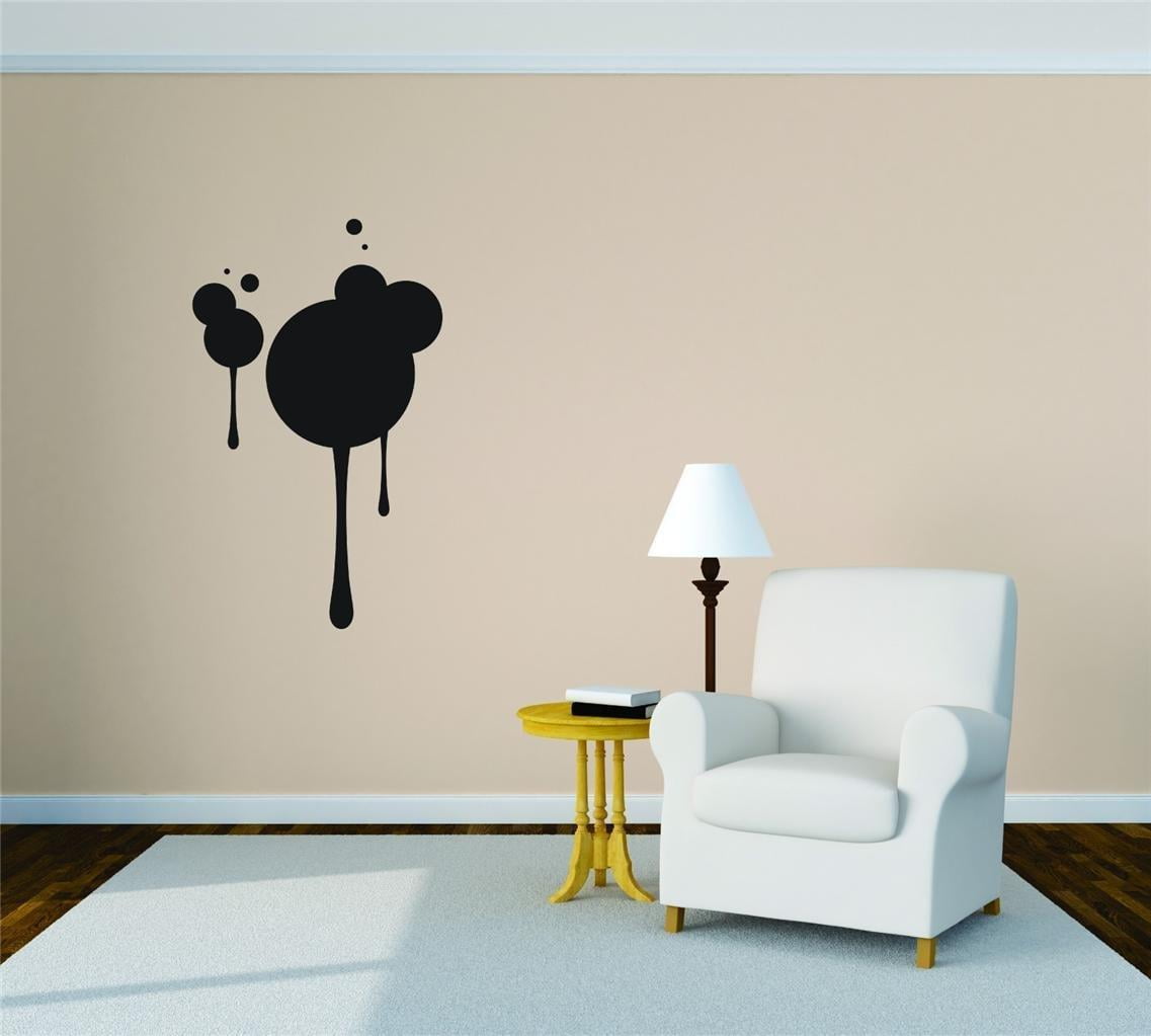 Design With Vinyl Artwork Spot Paint Dripping Abstract Wall Decal for ...