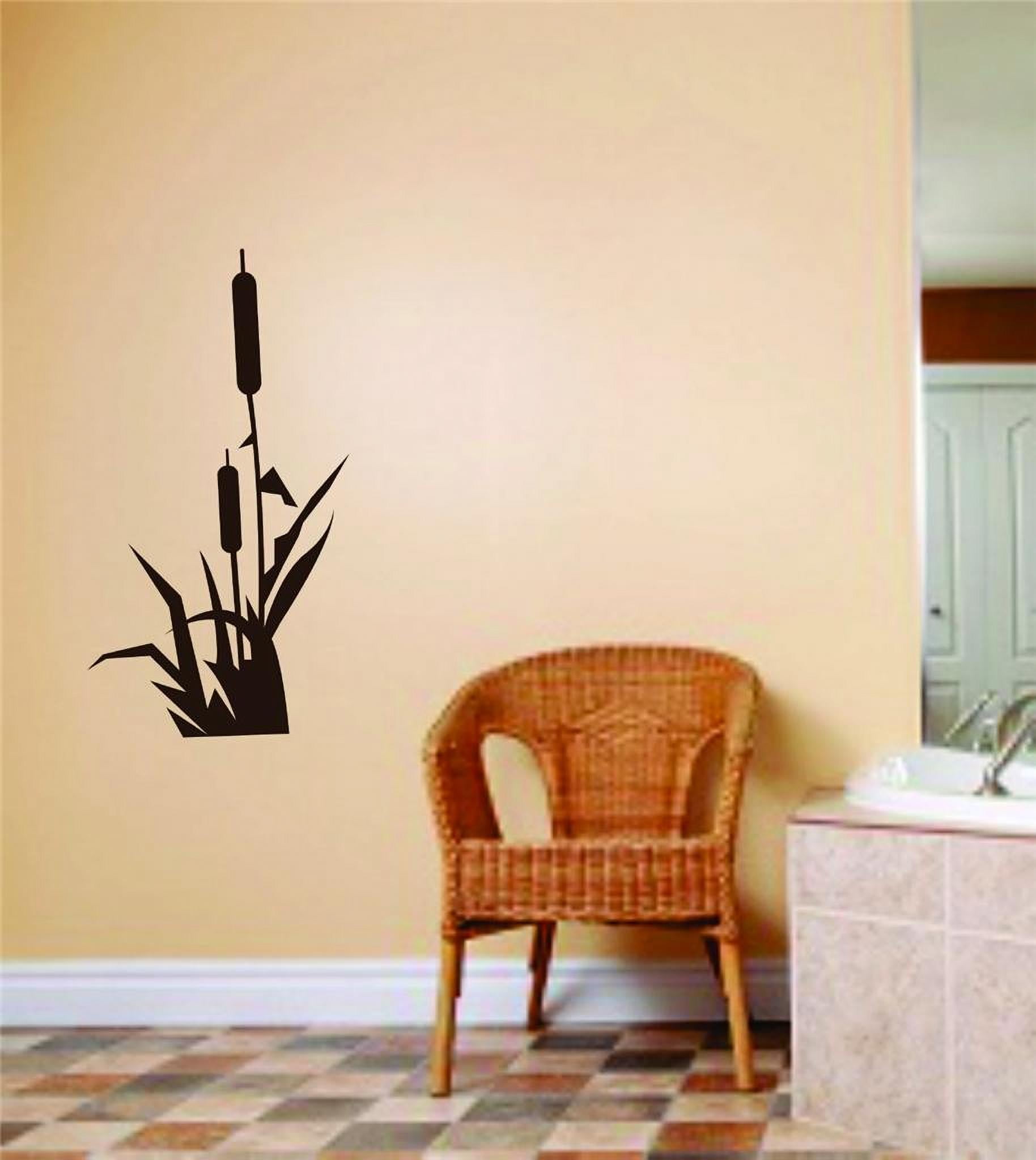 Design With Vinyl Artwork Tail Marsh Vegetation Plant Cattail Wall ...