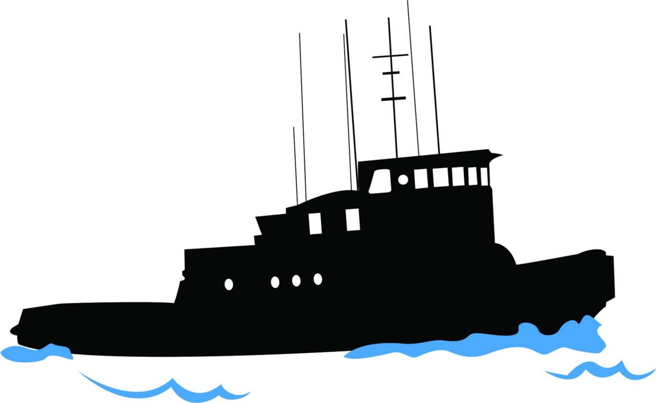 Design With Vinyl Artwork boat Fishing Trawler Commercial Vessel Wall ...