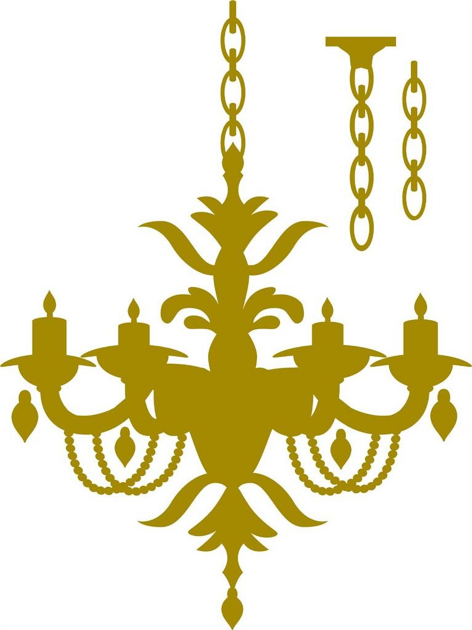 Design With Vinyl Chandelier Artwork living room Gold Hanging Light ...