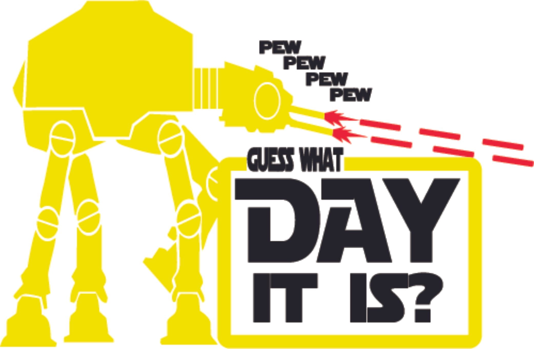 Design With Vinyl Home Wall Decals Guess What Day It Is Logo ...