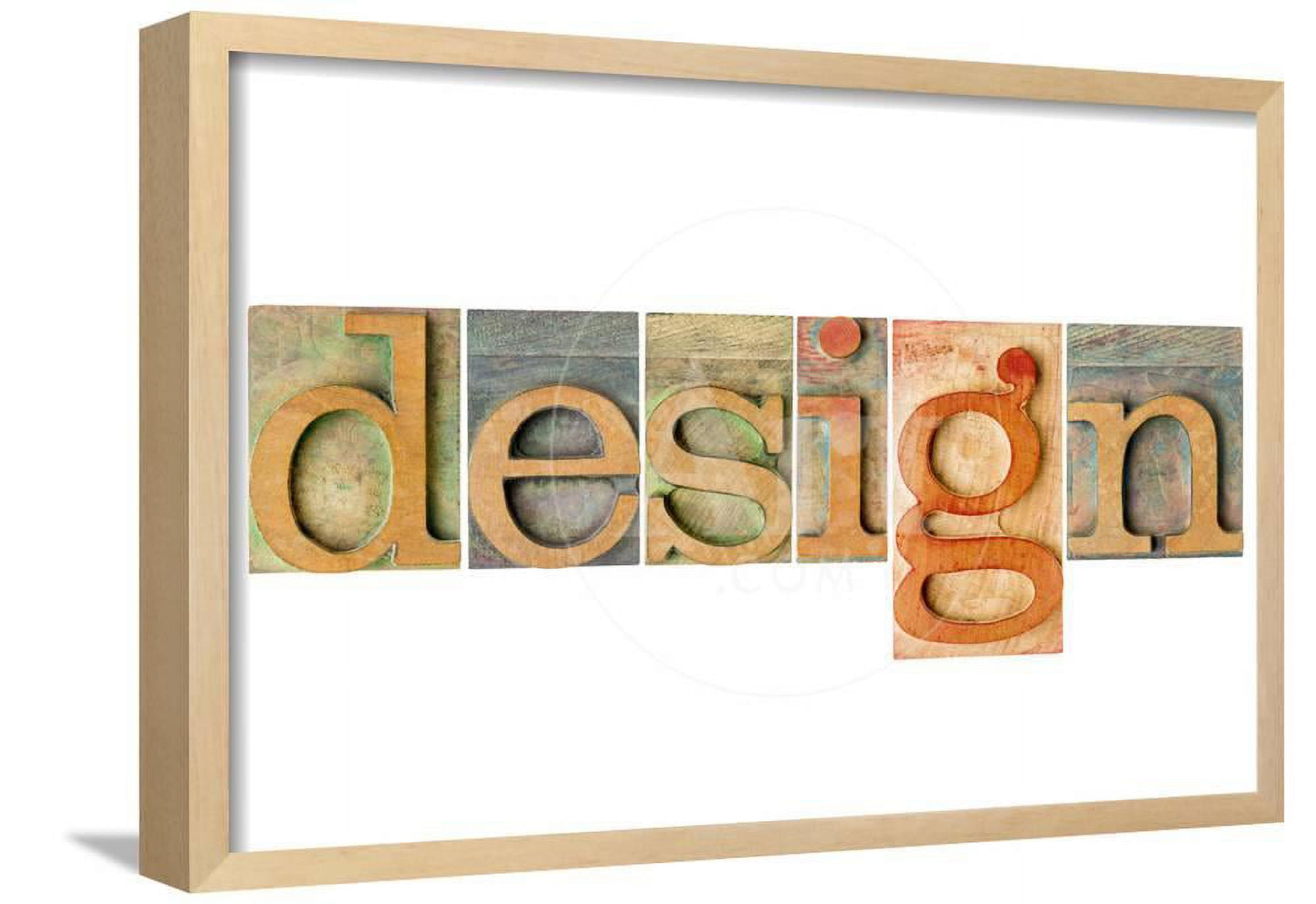 Design Word a Collage of Isolated Letterpress Wood Type Printing Blocks ...