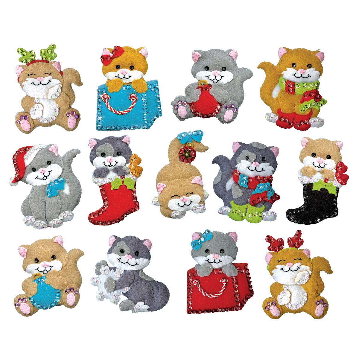 Design Works™ Cat Crazy Felt & Sequin Kit - Walmart.com